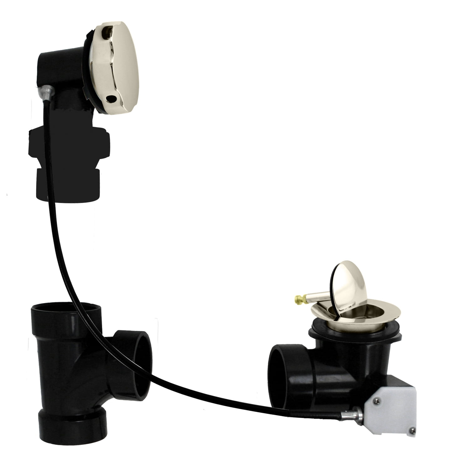 Westbrass D50A27BJ-05 27" Cable Drive Standard Bath Drain Trim Kit with ...