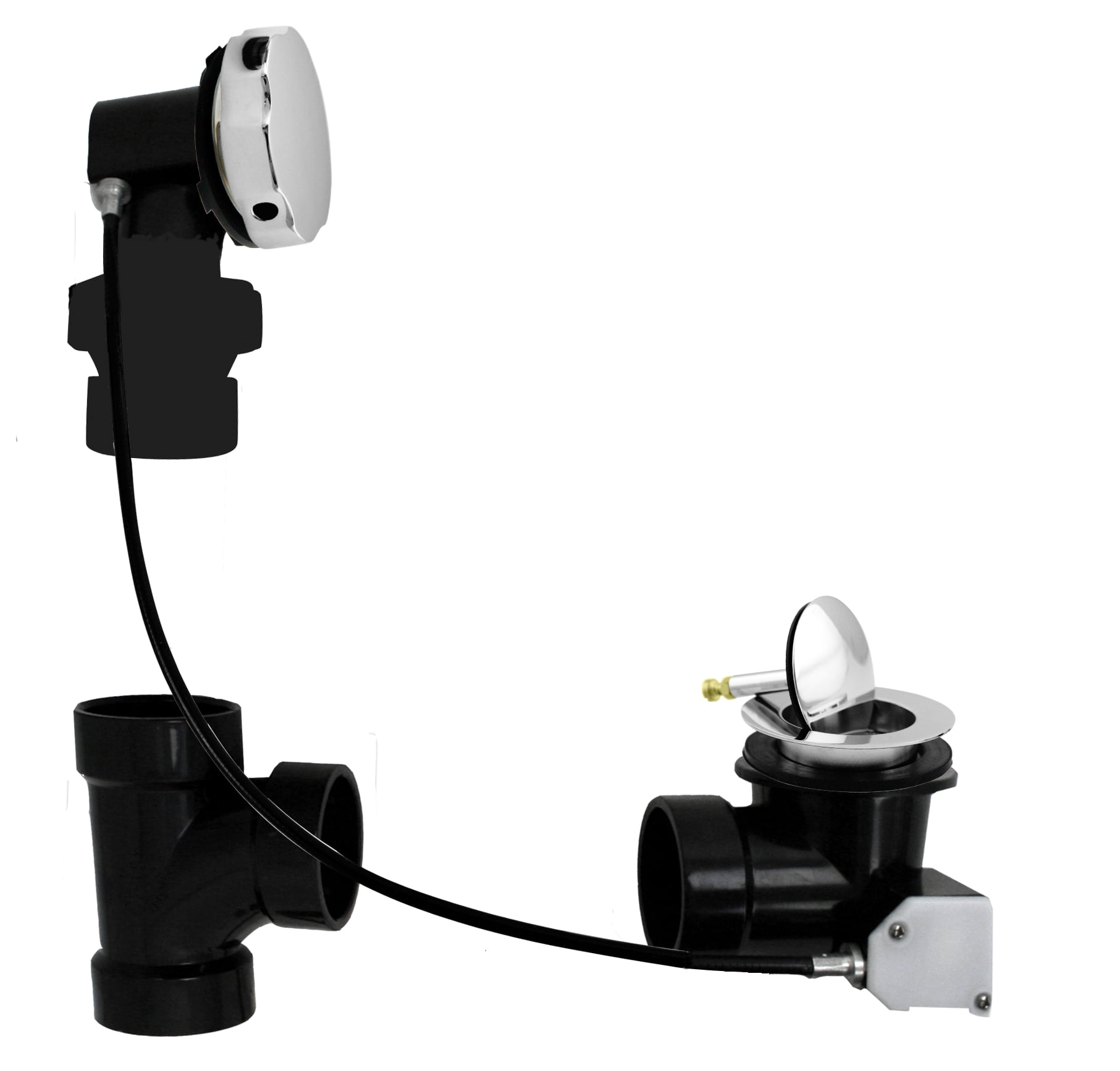 Westbrass D50A27BJ-20 27" Cable Drive Standard Bath Drain Trim Kit with ...