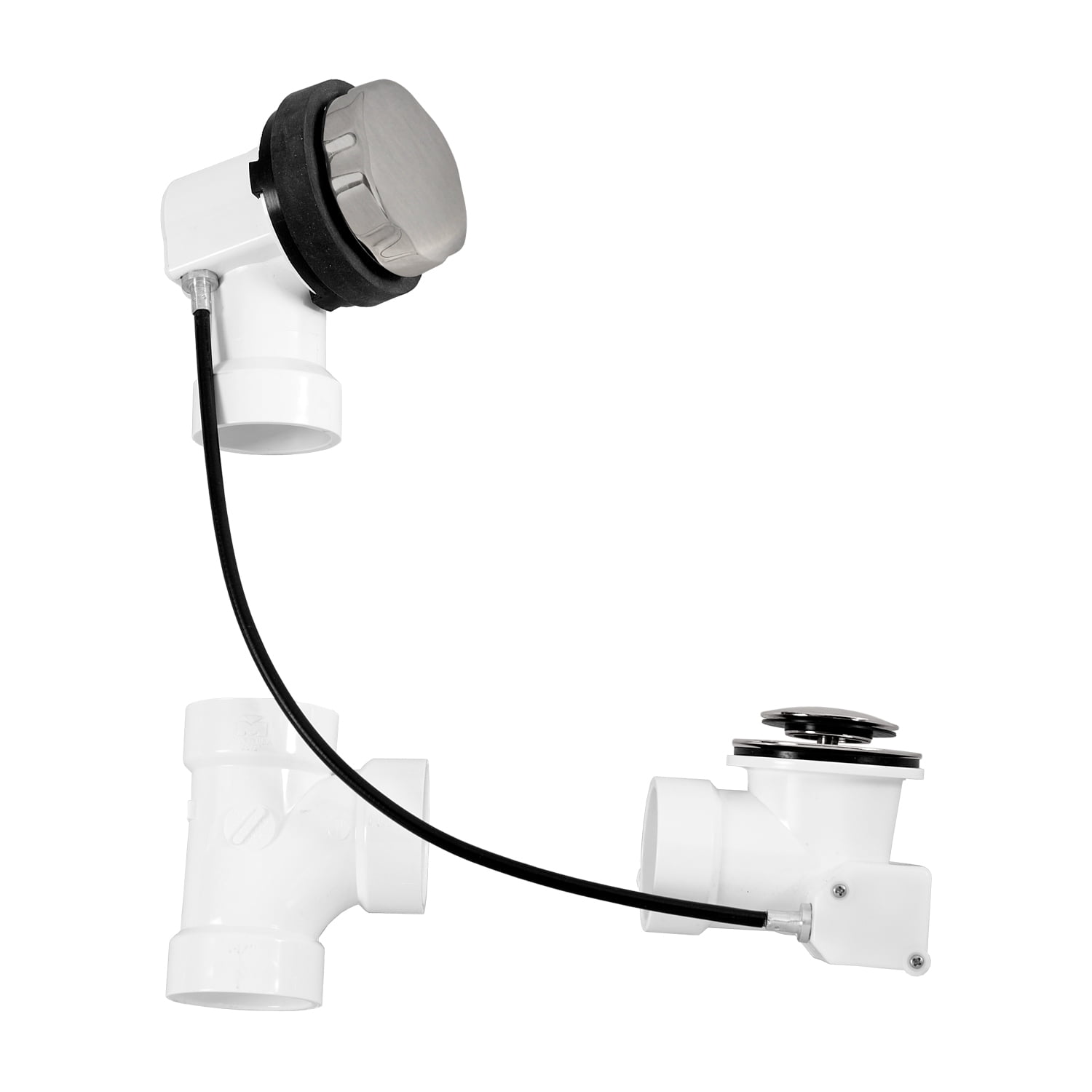 Westbrass D50P27-07 27" Cable Drive Standard Bath Drain Trim Kit with ...