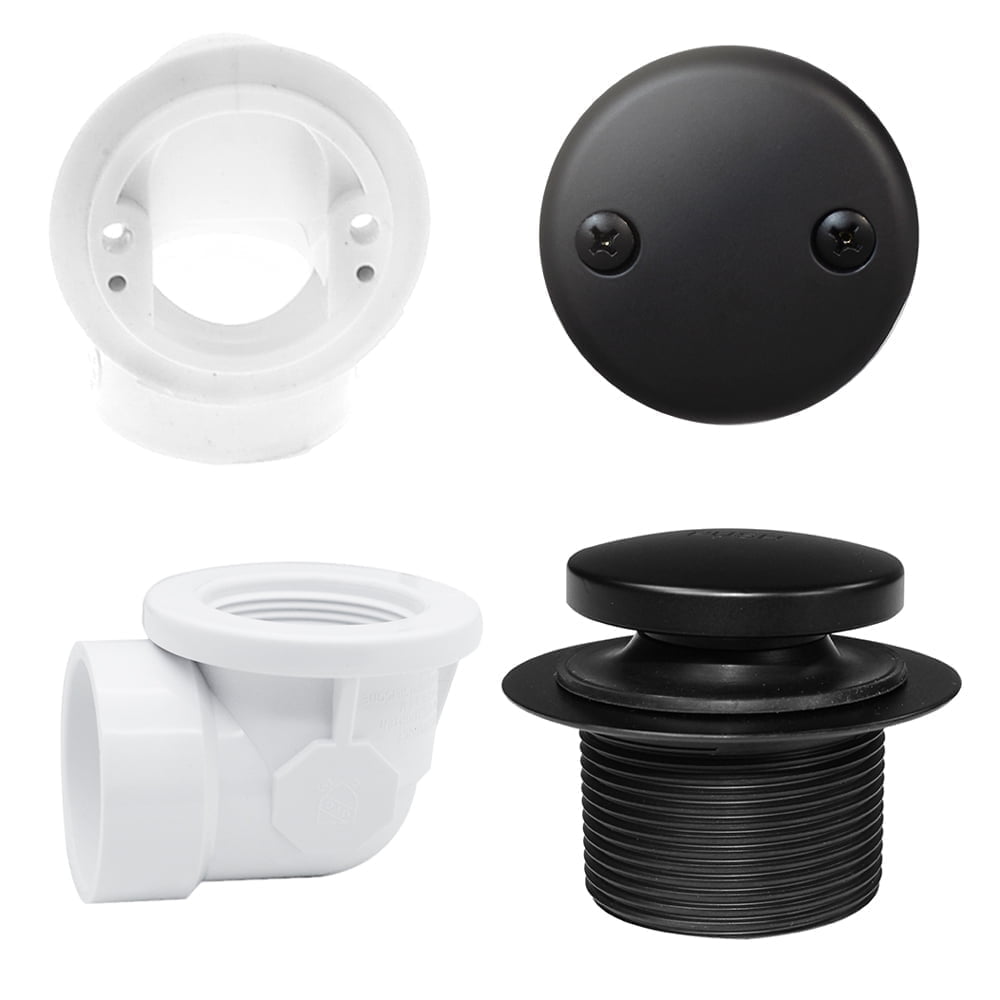 Westbrass 1-1/2" Tip-Toe Bathtub Drain Plumber's Pack with Two-Hole ...