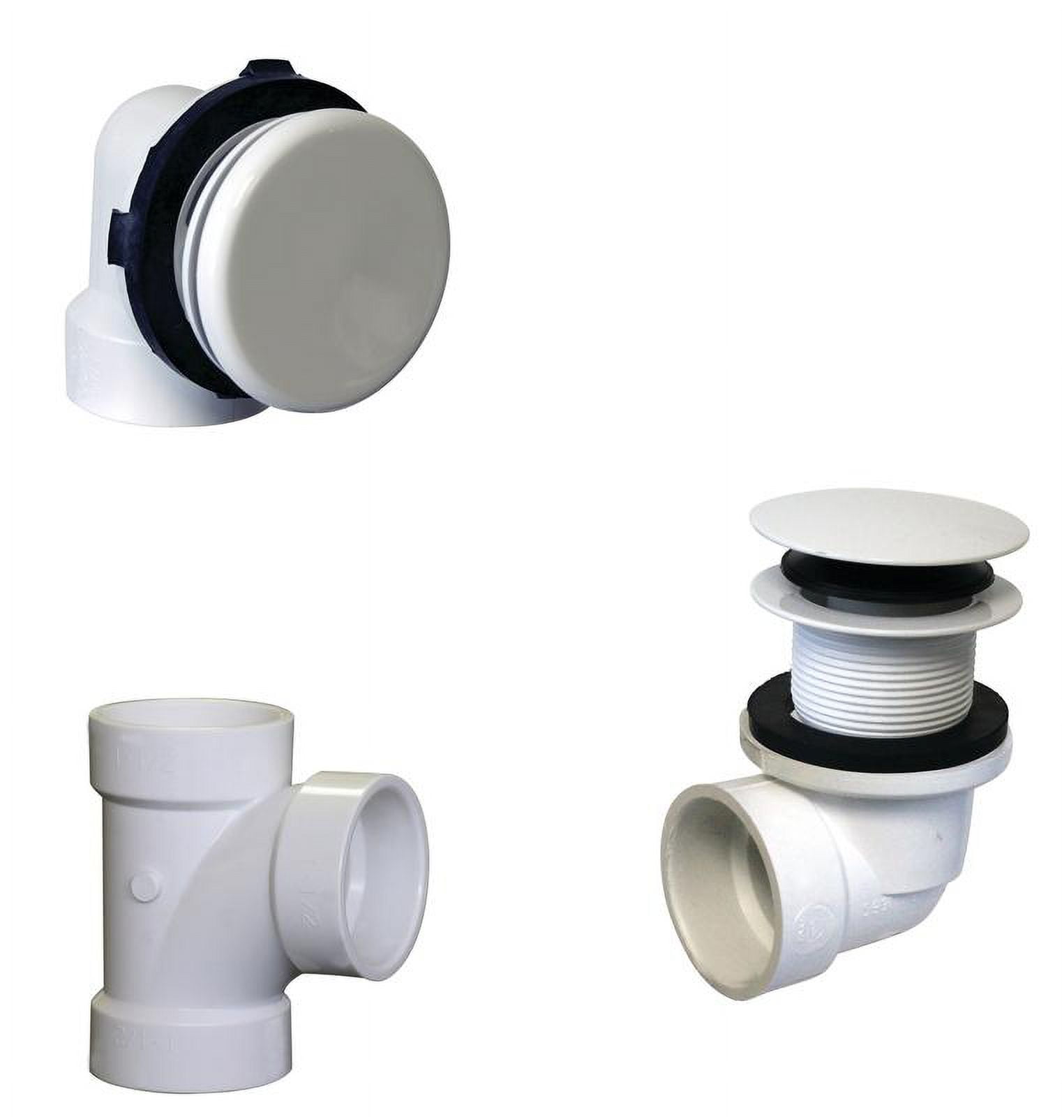 Westbrass D593PRK-50 Sch. 40 PVC Bathtub Assembly with Illusionary ...