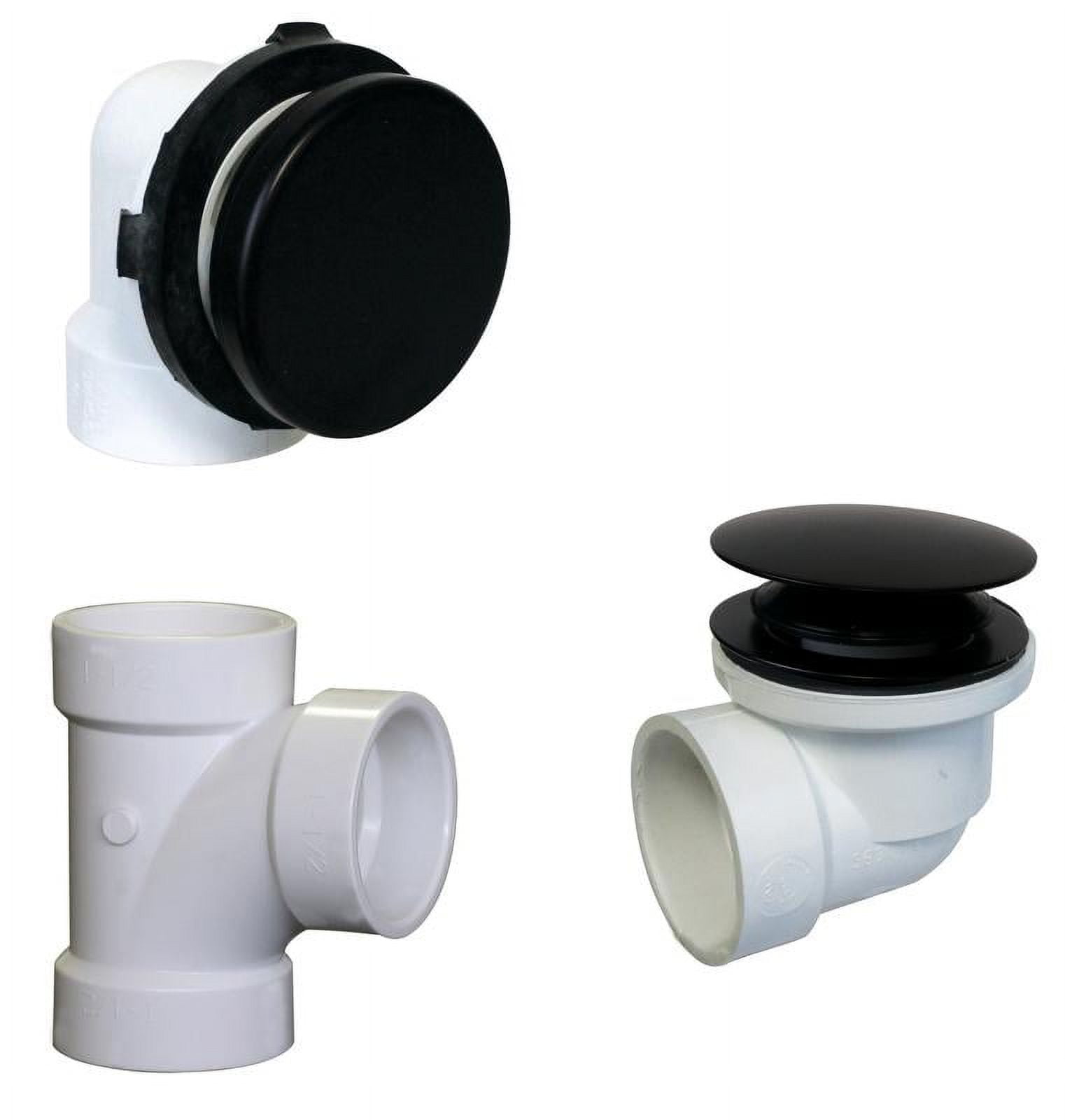 Westbrass D593PRK-62 Sch. 40 PVC Bathtub Assembly with Illusionary ...