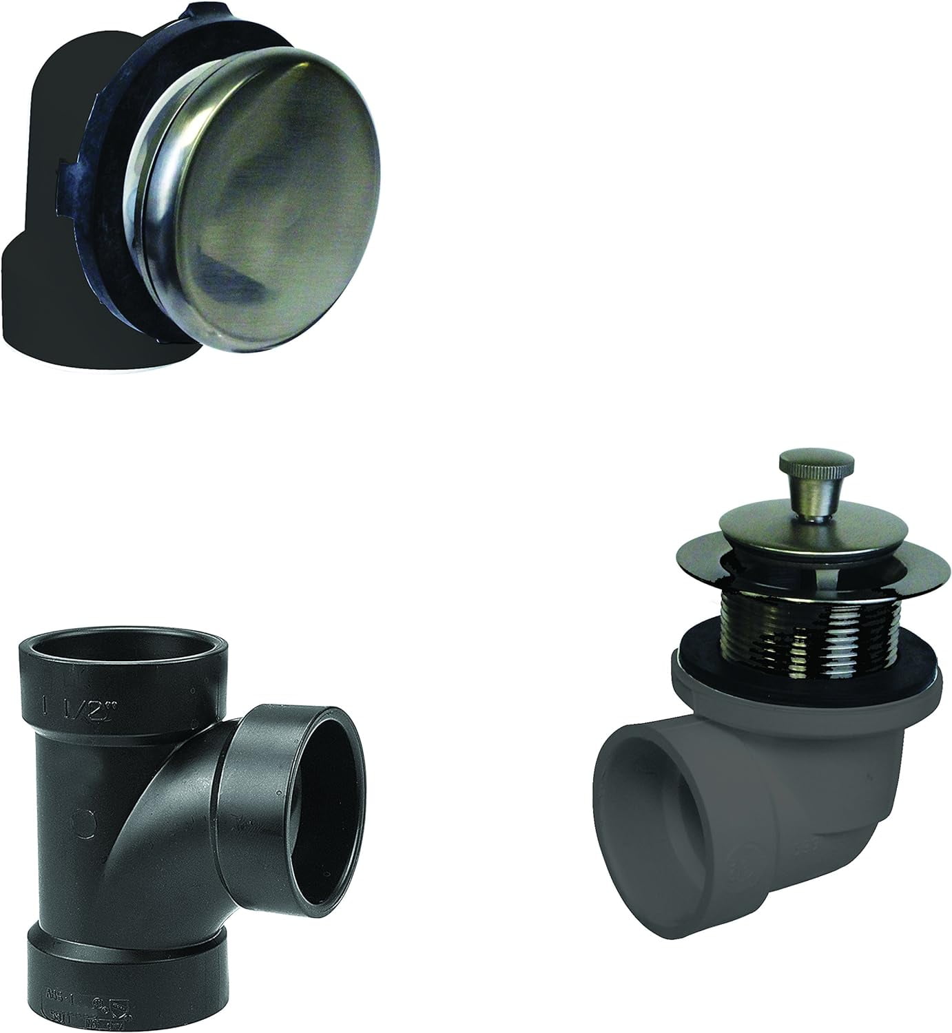 Westbrass D594AHRK-07 Sch. 40 ABS Bathtub Assembly with Illusionary ...