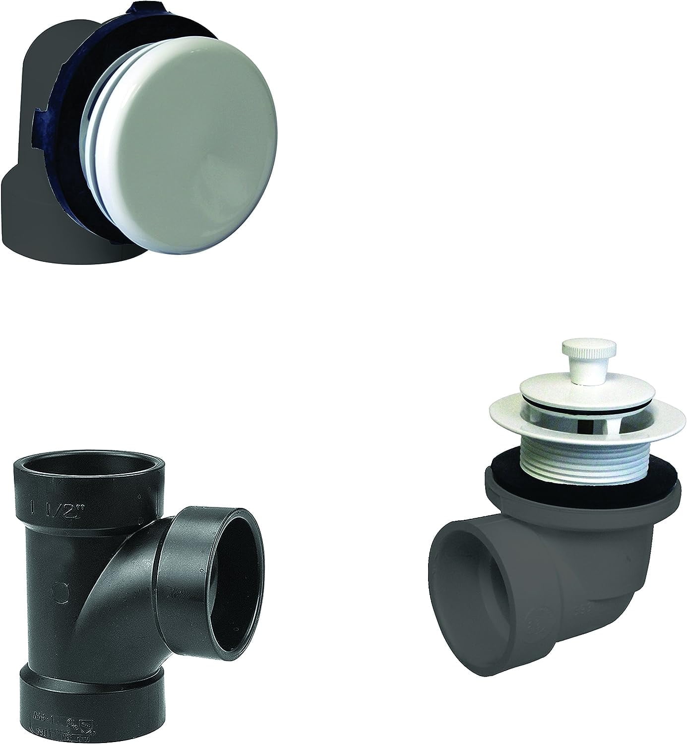 Westbrass D594AHRK-50 Sch. 40 ABS Bathtub Assembly with Illusionary ...