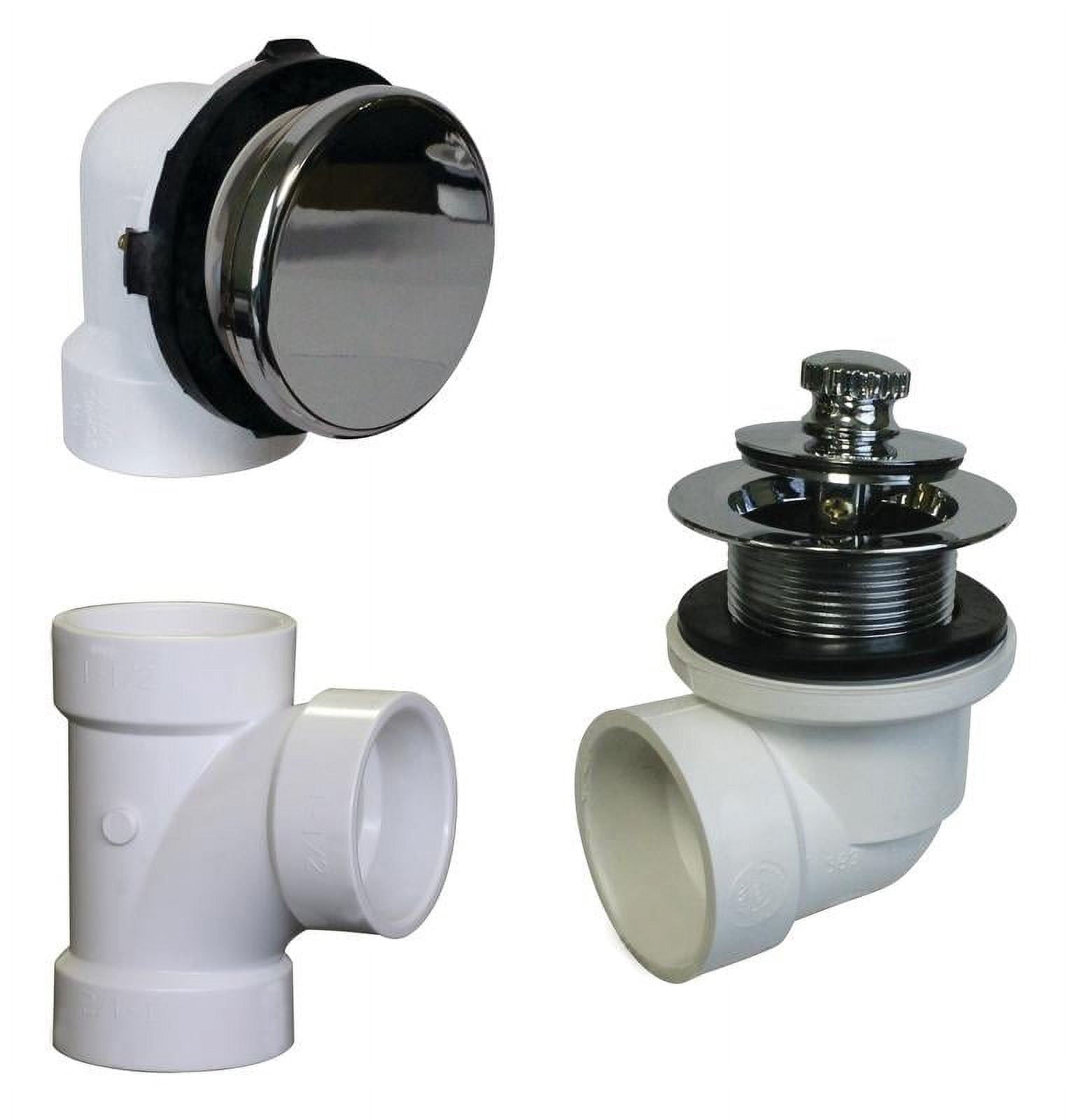 Westbrass D594PRK-26 Sch. 40 PVC Bathtub Assembly with Lift & Turn ...