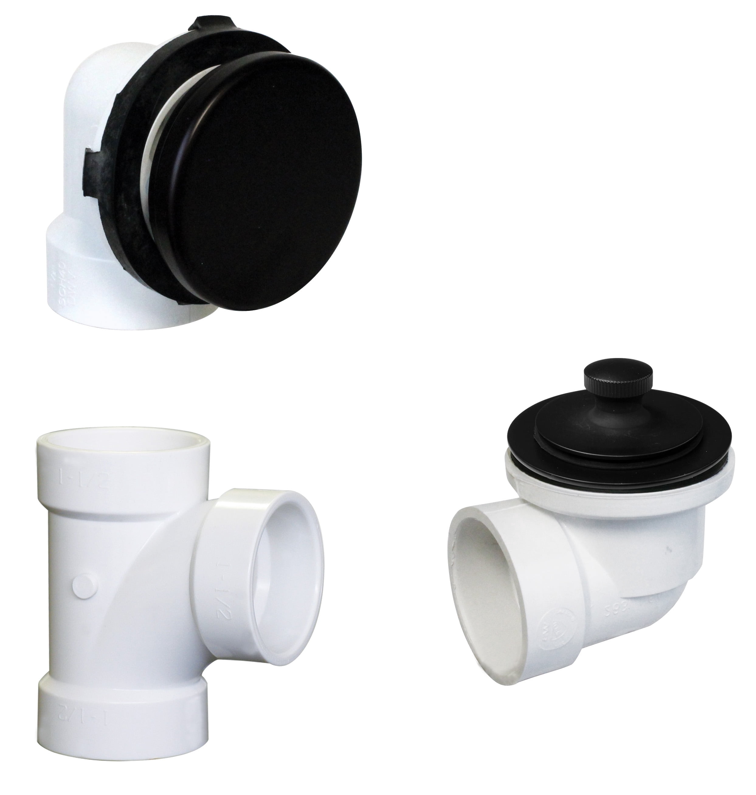 Westbrass D594PRK-62 Sch. 40 PVC Bathtub Assembly with Lift & Turn ...