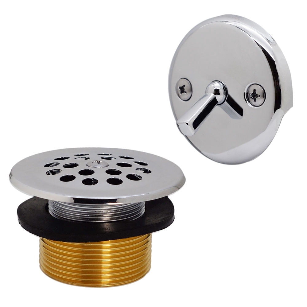 Westbrass 1-3/8" Bathtub Drain Cover with Trip Lever and Conversion ...