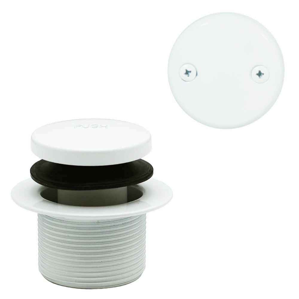 Westbrass D93-2-50 1-1/2" Tip-Toe Bathtub Drain with Two-Hole Overflow ...