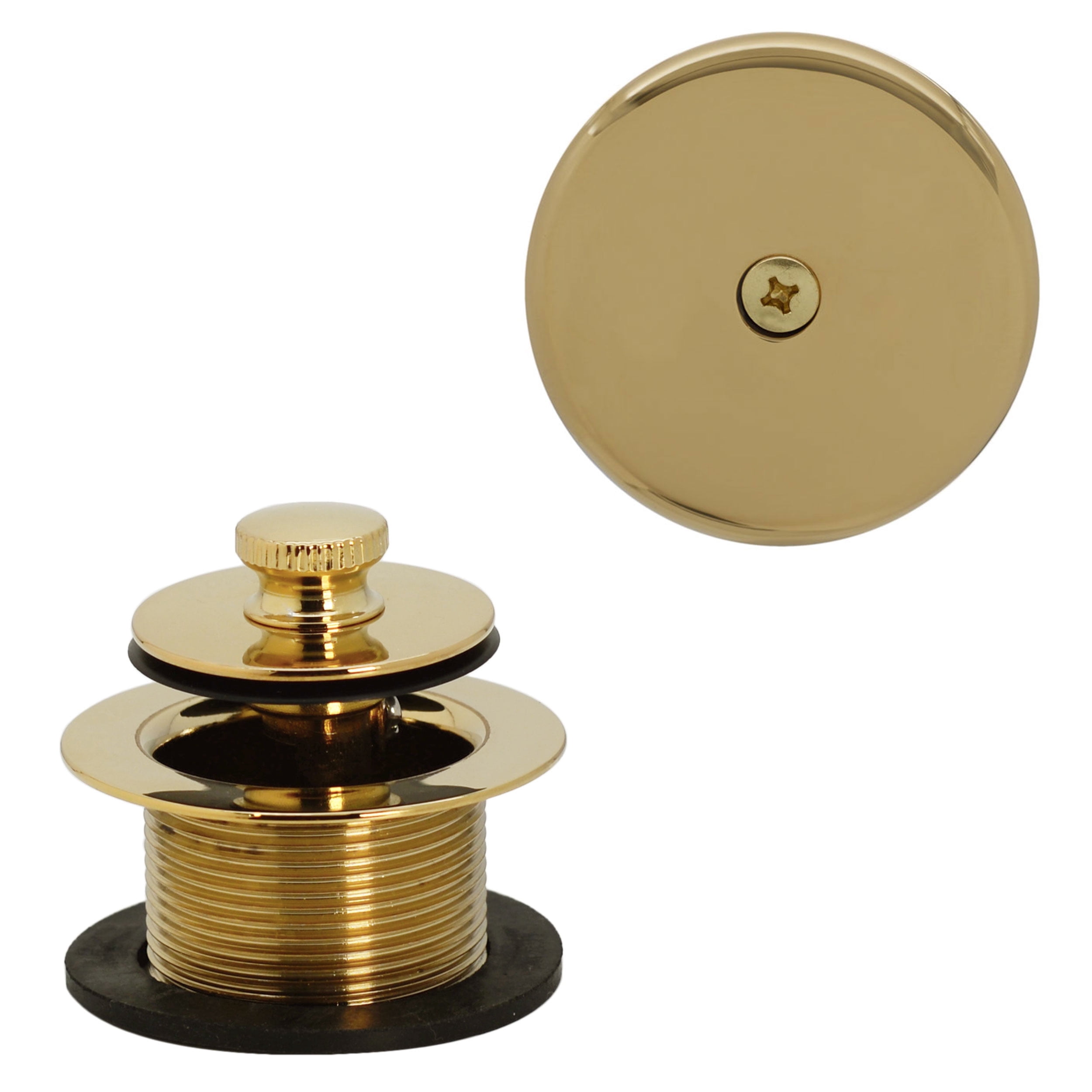 Westbrass Twist & Close Bathtub Drain Trim with One-Hole Overflow Cover ...