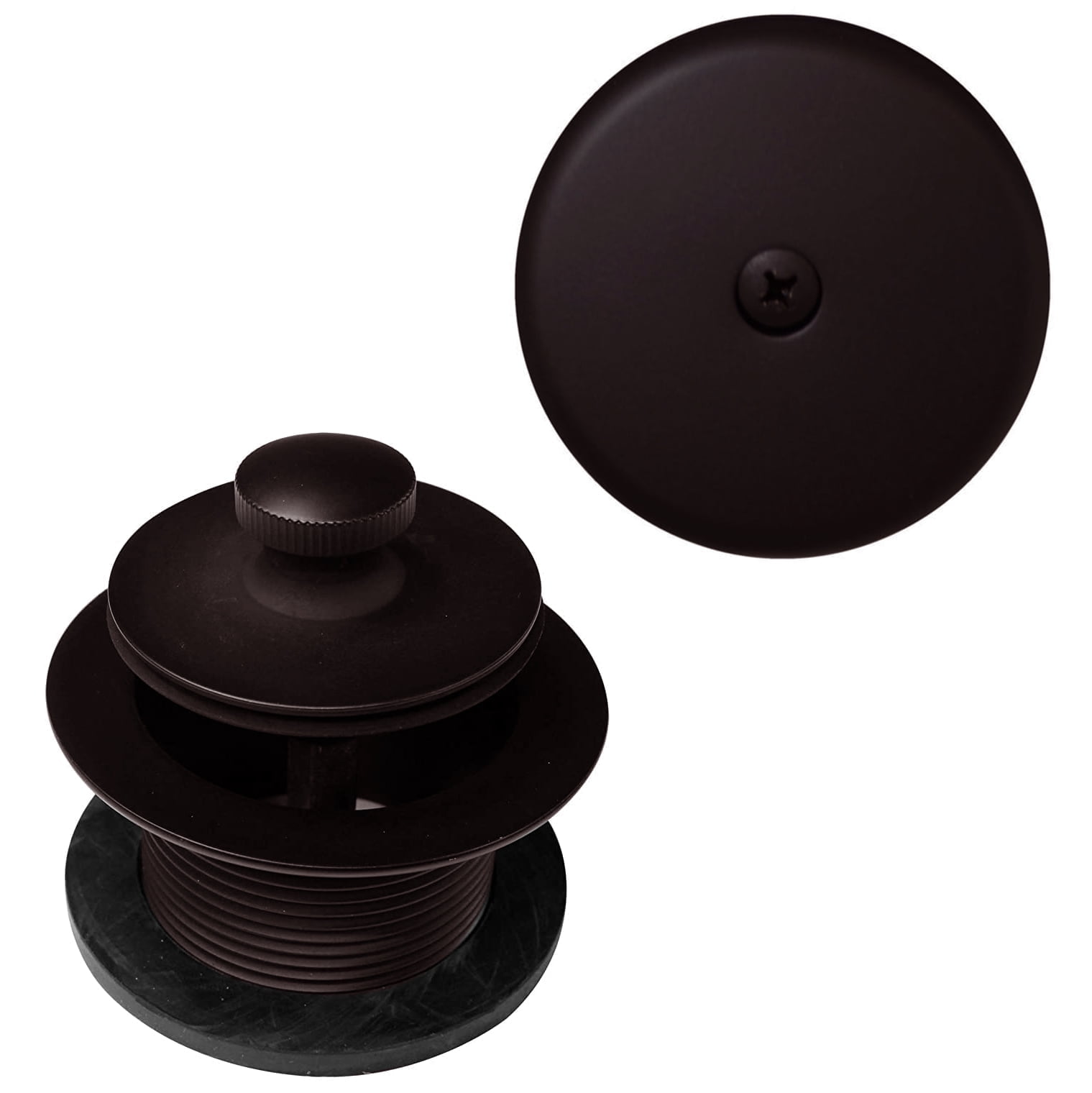 Westbrass Twist & Close Bathtub Drain Trim with One-Hole Overflow Cover ...