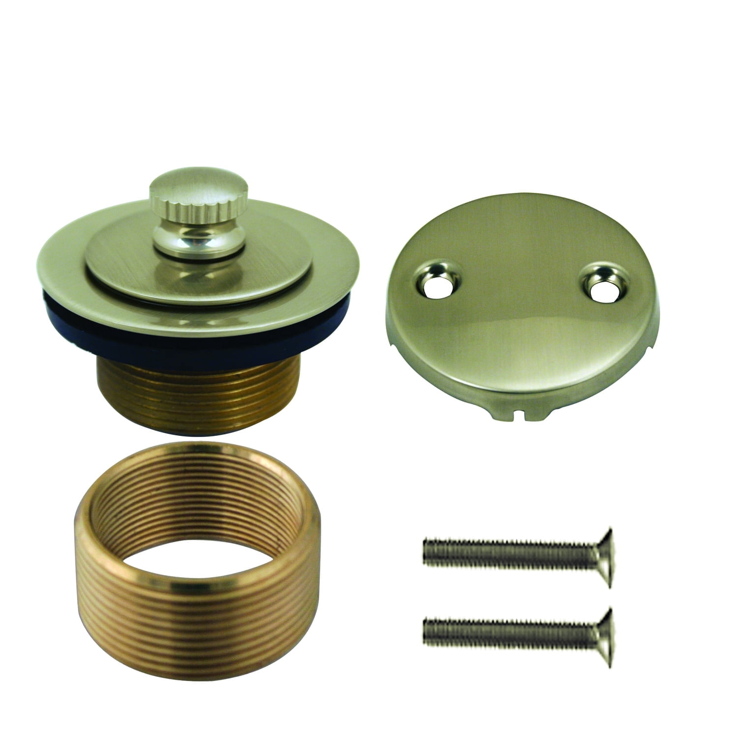 Westbrass Universal Thread Twist & Close Bathtub Drain with Adaptor and ...