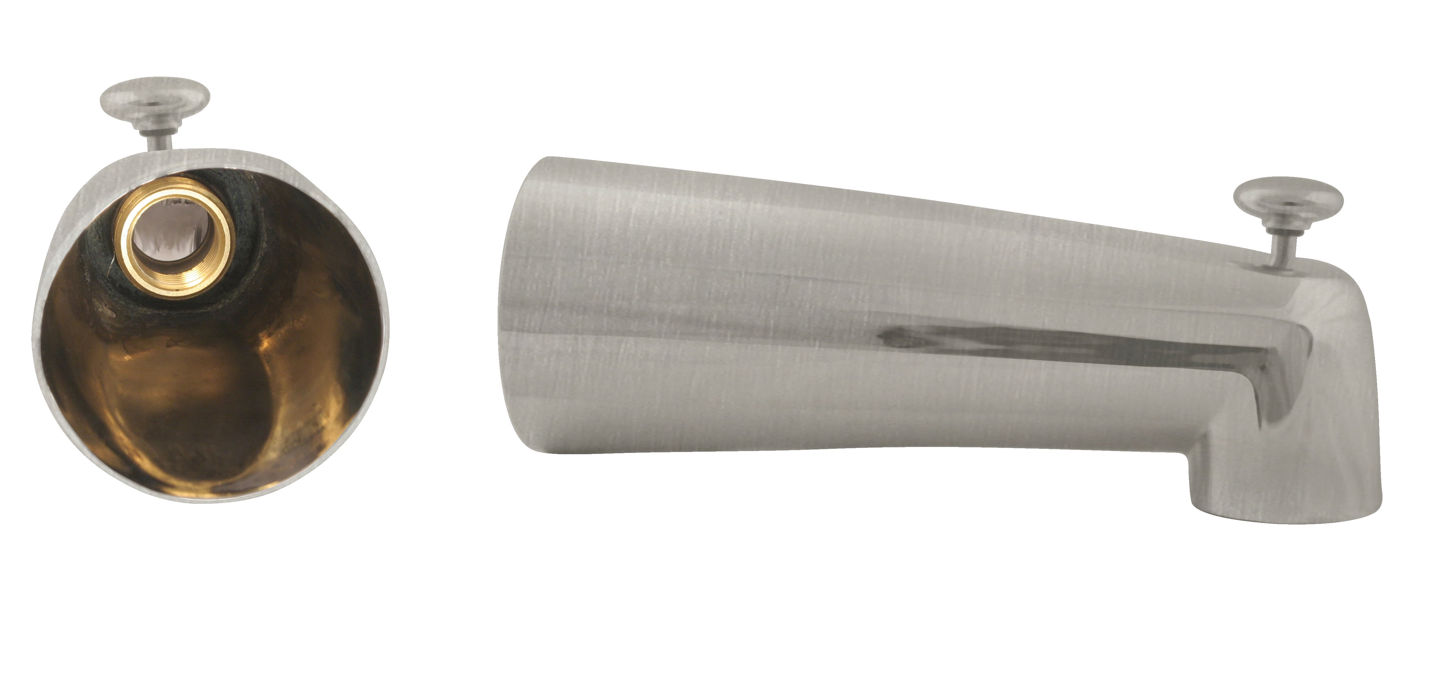 Westbrass E507D-1F-07 7" Reach Wall Mount Tub Spout with Diverter ...