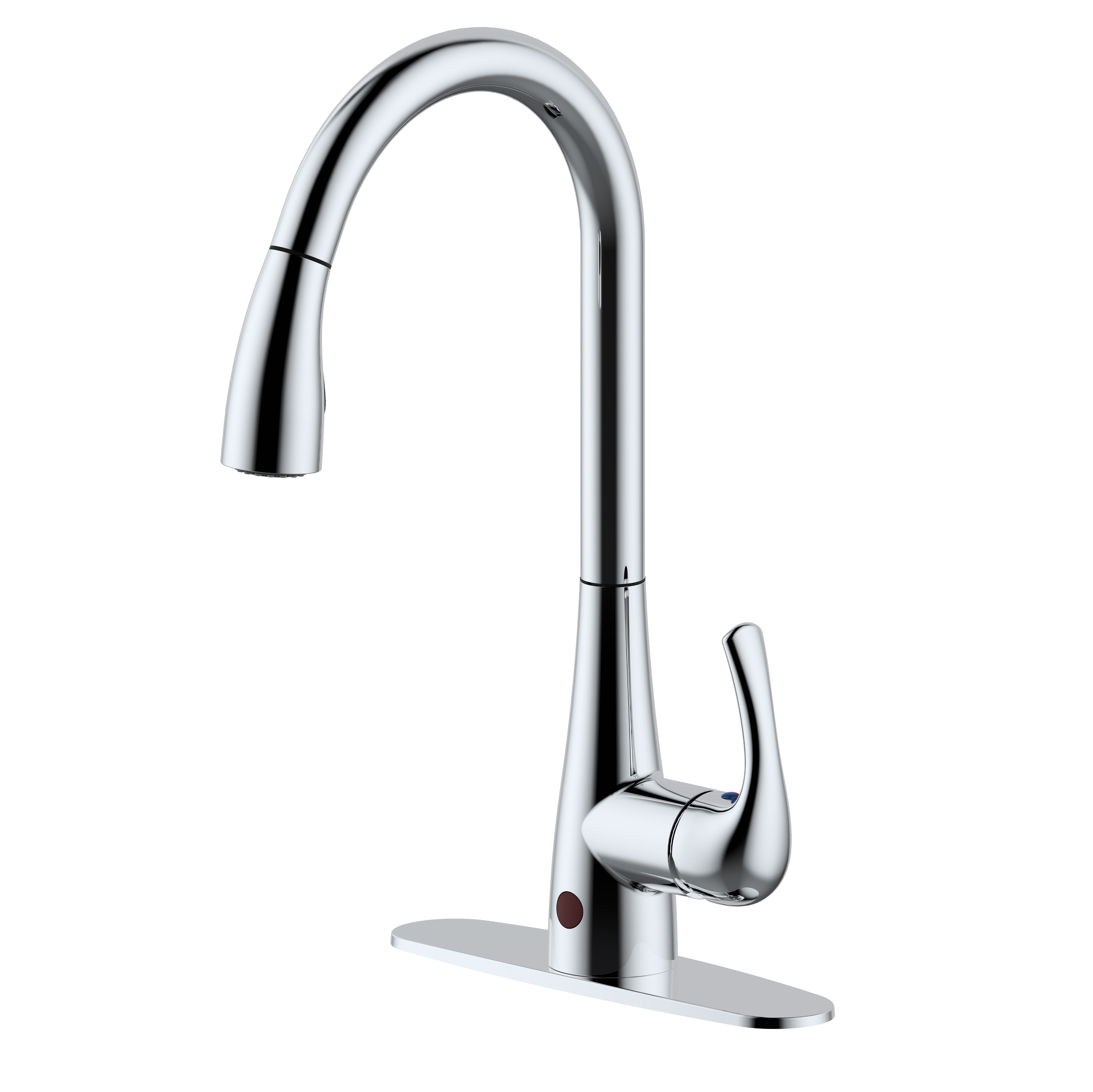 Westbrass KA03A-26 Dual Sensor-Touchless Motion Control Kitchen Faucet ...