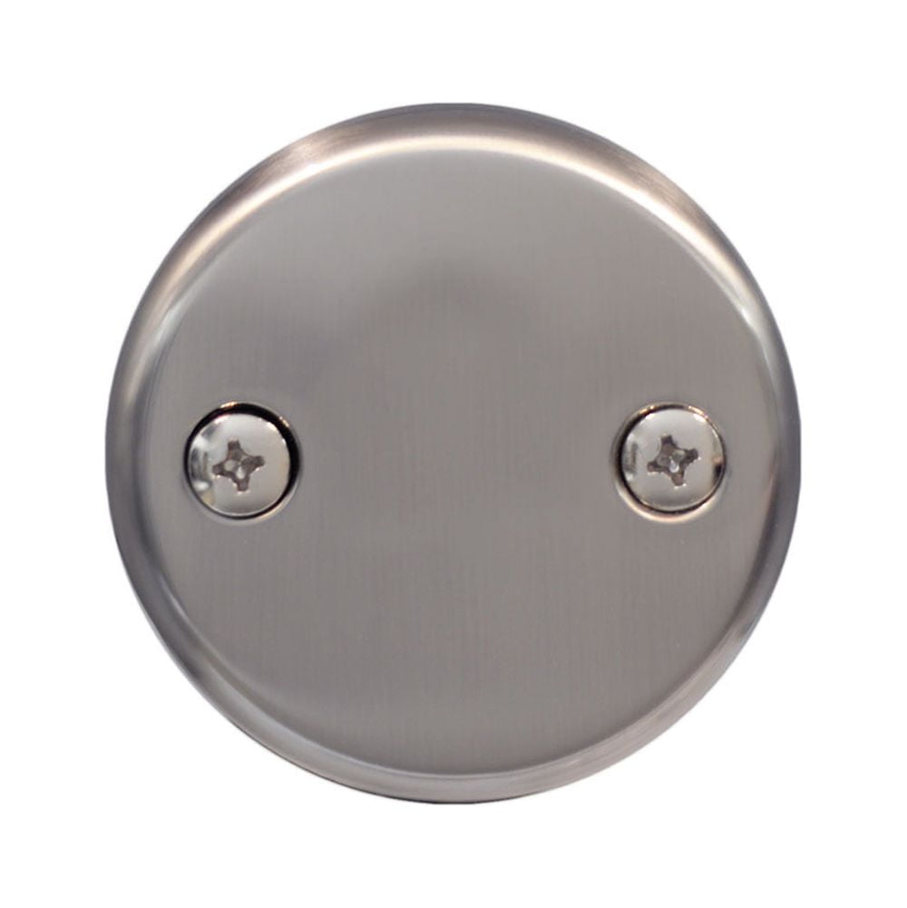 Westbrass R329-07 3-1/8" Two-Hole Bathtub Overflow Faceplate, Satin ...