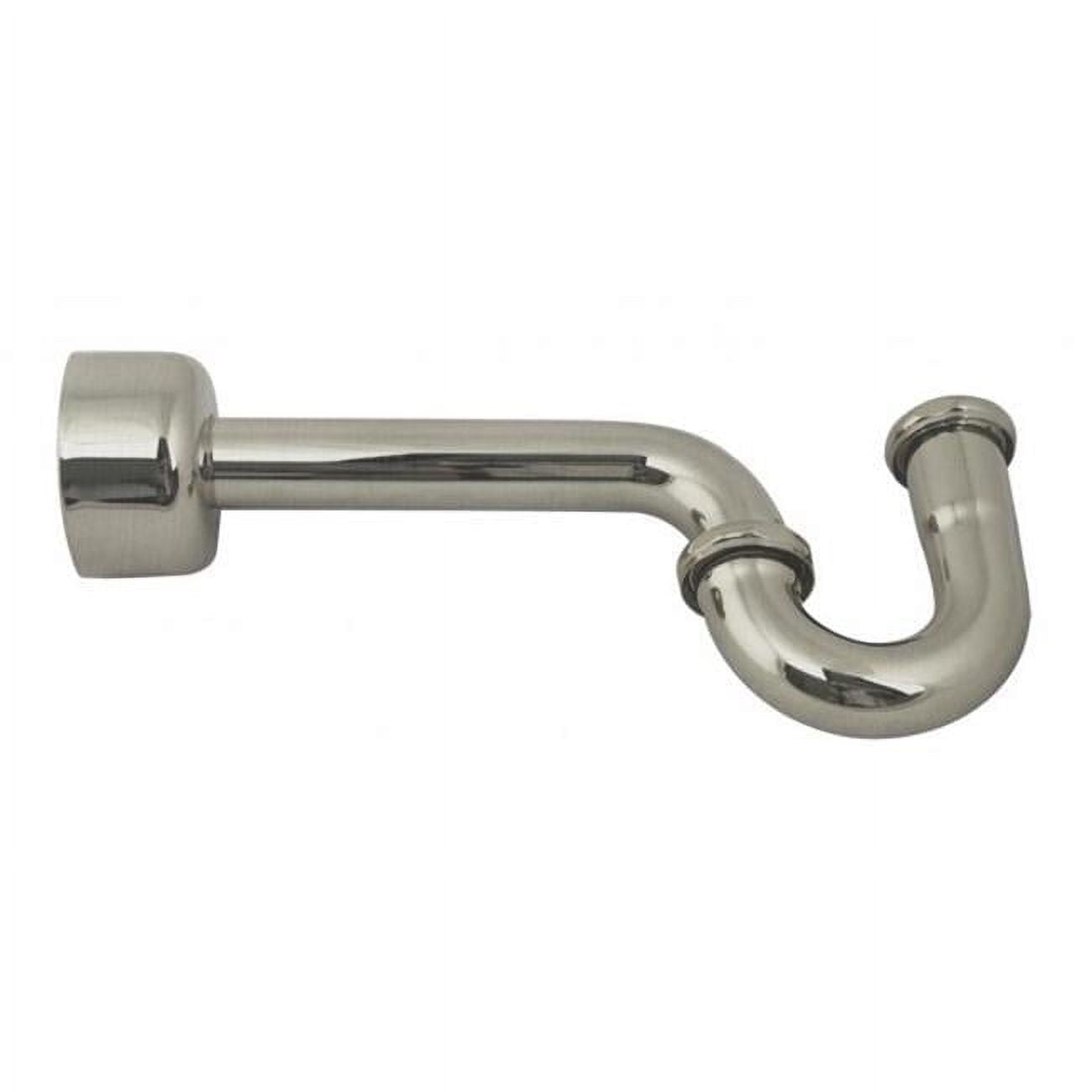 Westbrass R400-1-07 1.5 in. P-Trap with High Box Flange, Satin Nickel ...