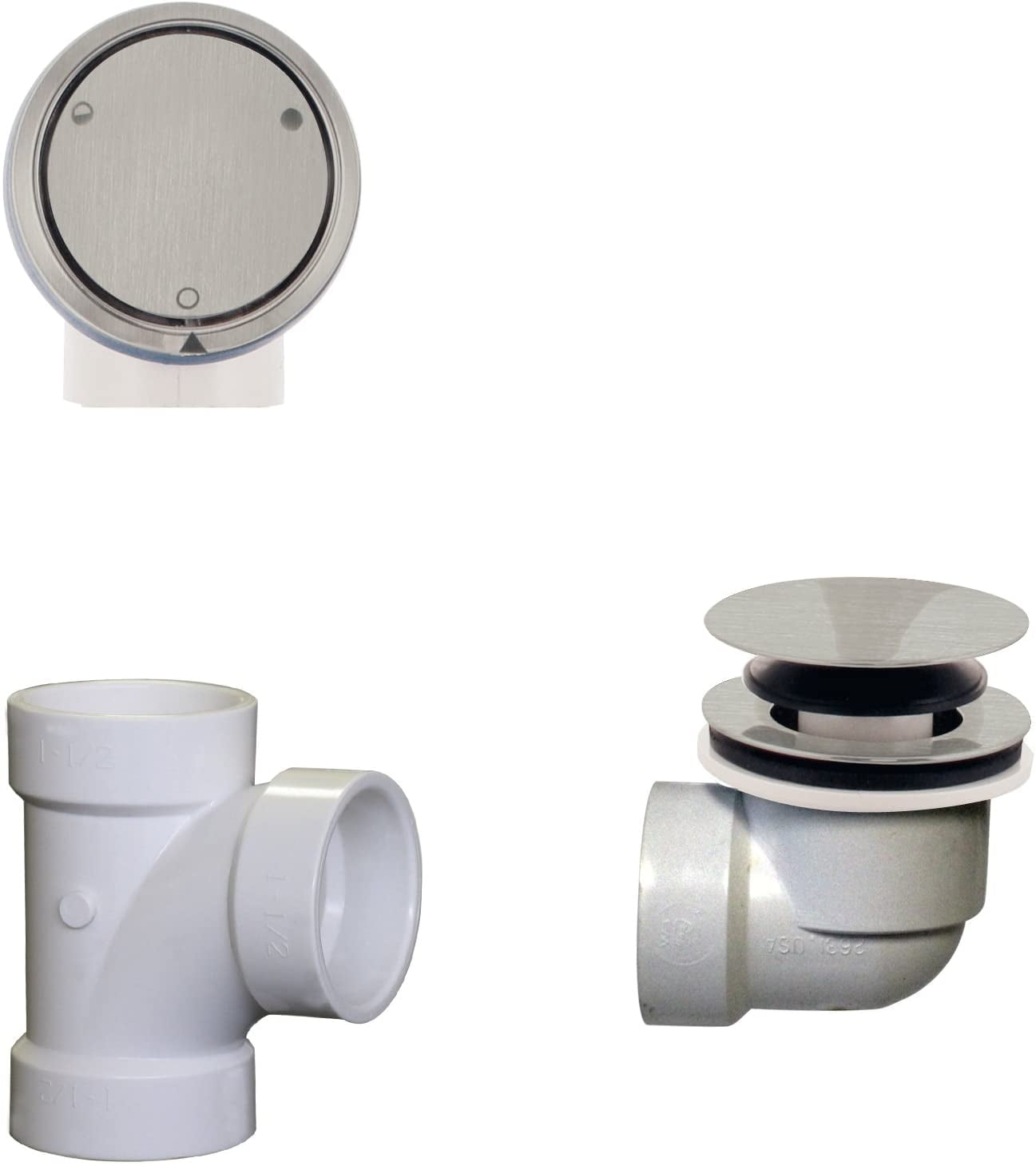 Tip-Toe Drain Bathtub Trim with Deep Soak Overflow - Sch. 40 PVC ...