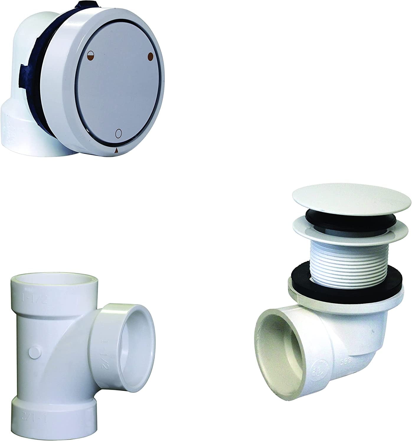 Tip-Toe Drain Bathtub Trim with Deep Soak Overflow - Sch. 40 PVC ...