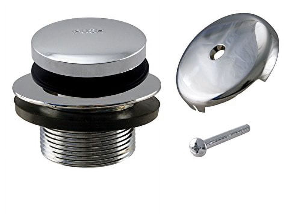 Westbrass Coarse Thread Tip-Toe Bathtub Drain with One-Hole Overflow ...