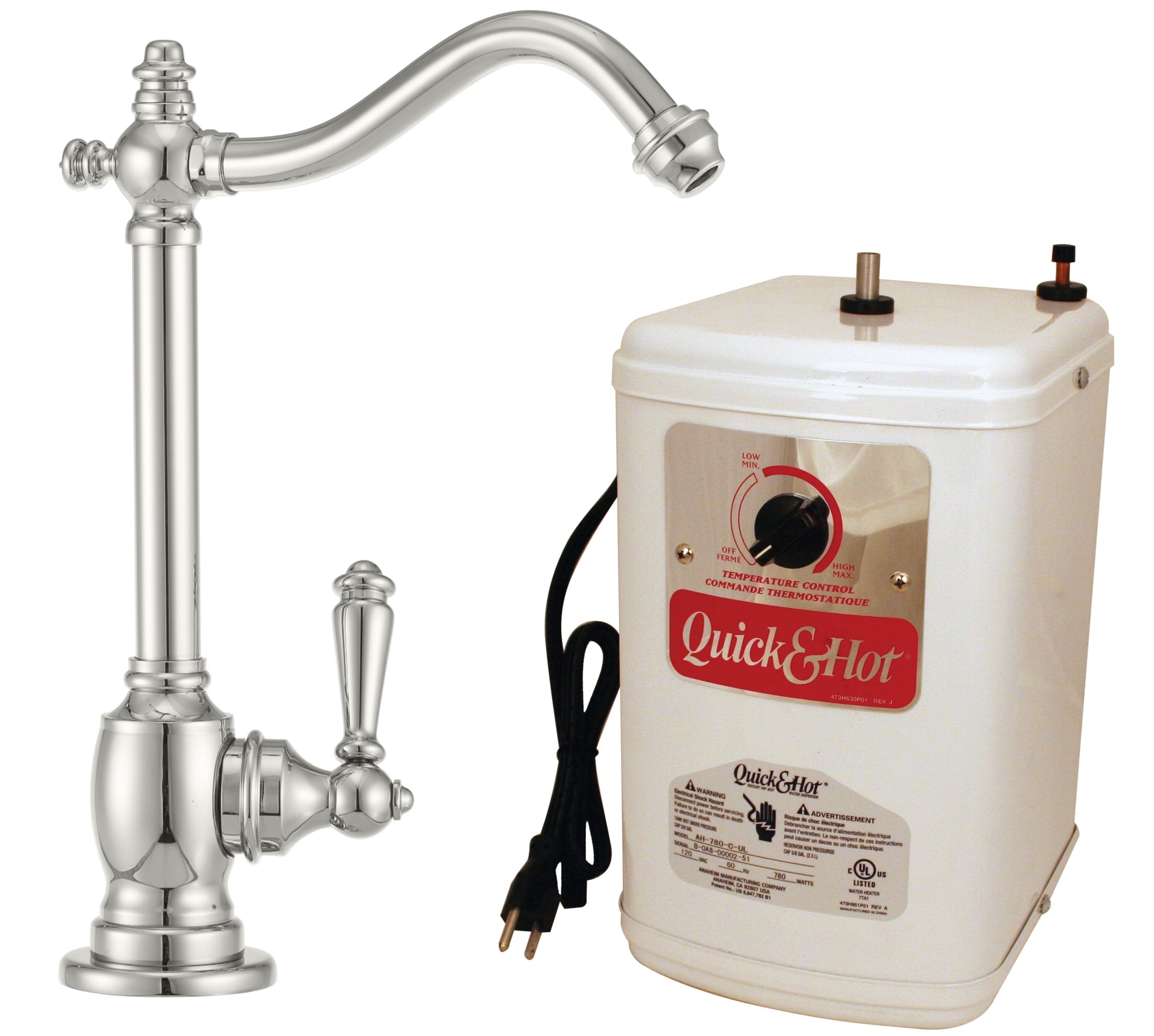 Westbrass Victorian 9" 1-Handle Hot Water Dispenser Faucet with Heat ...