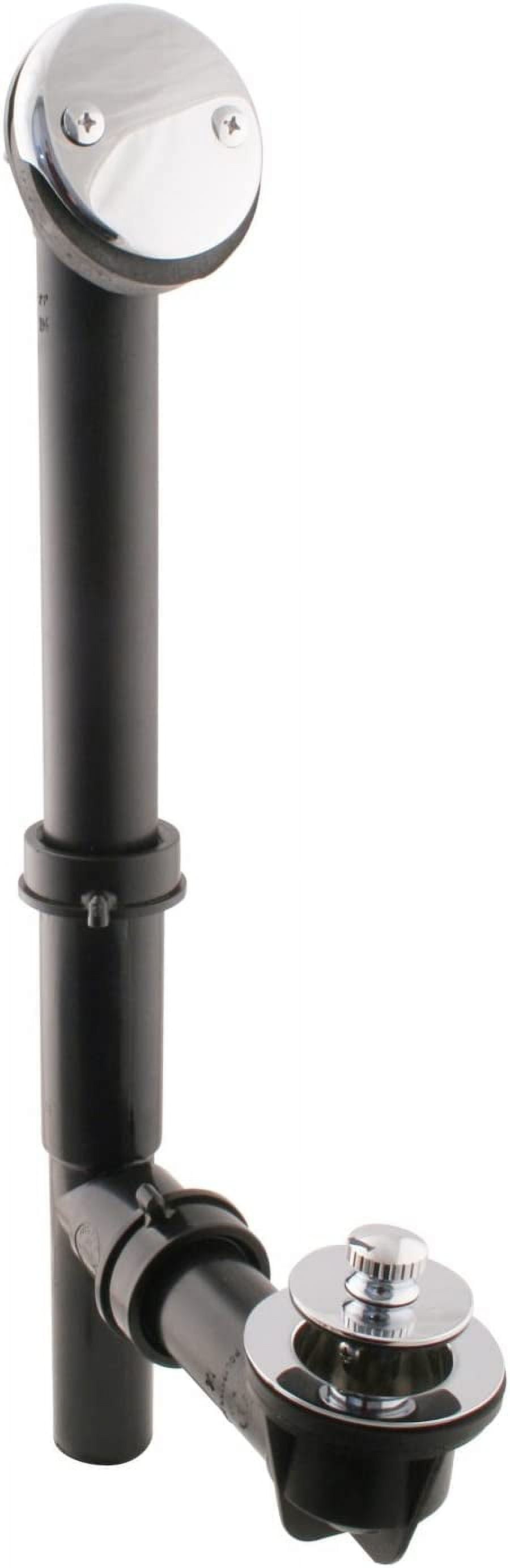 Westbrass Y594144CP 1-1/2" Black Tubular Bath Waste & Overflow Assembly ...
