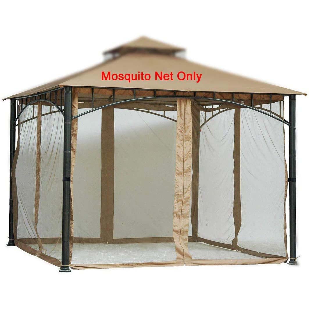 Westcharm Mosquito Netting, 10'x10', Beige Polyester Mesh with Zippered ...