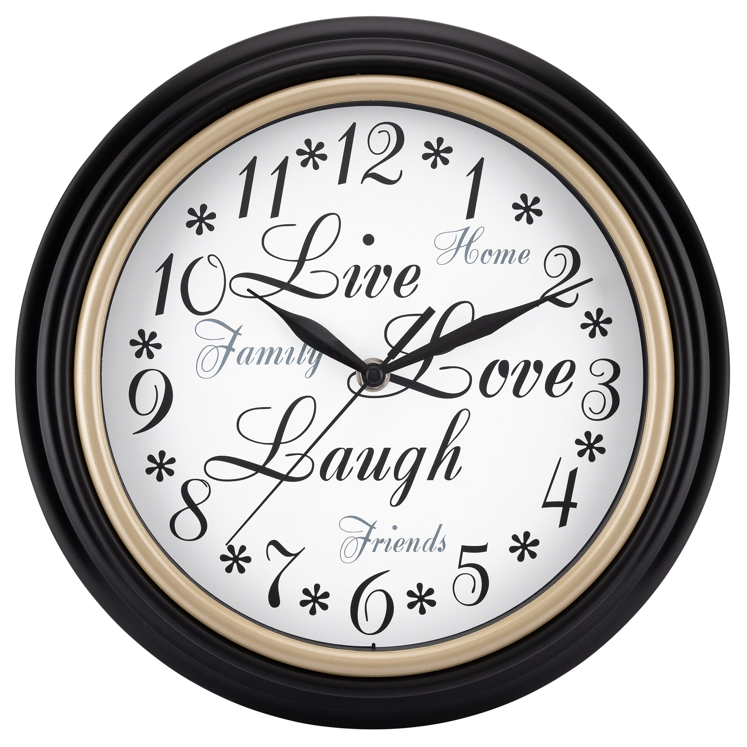 "Westclox 12"" Live, Love, Laugh Wall Clock for Kitchen & Dining Room ...