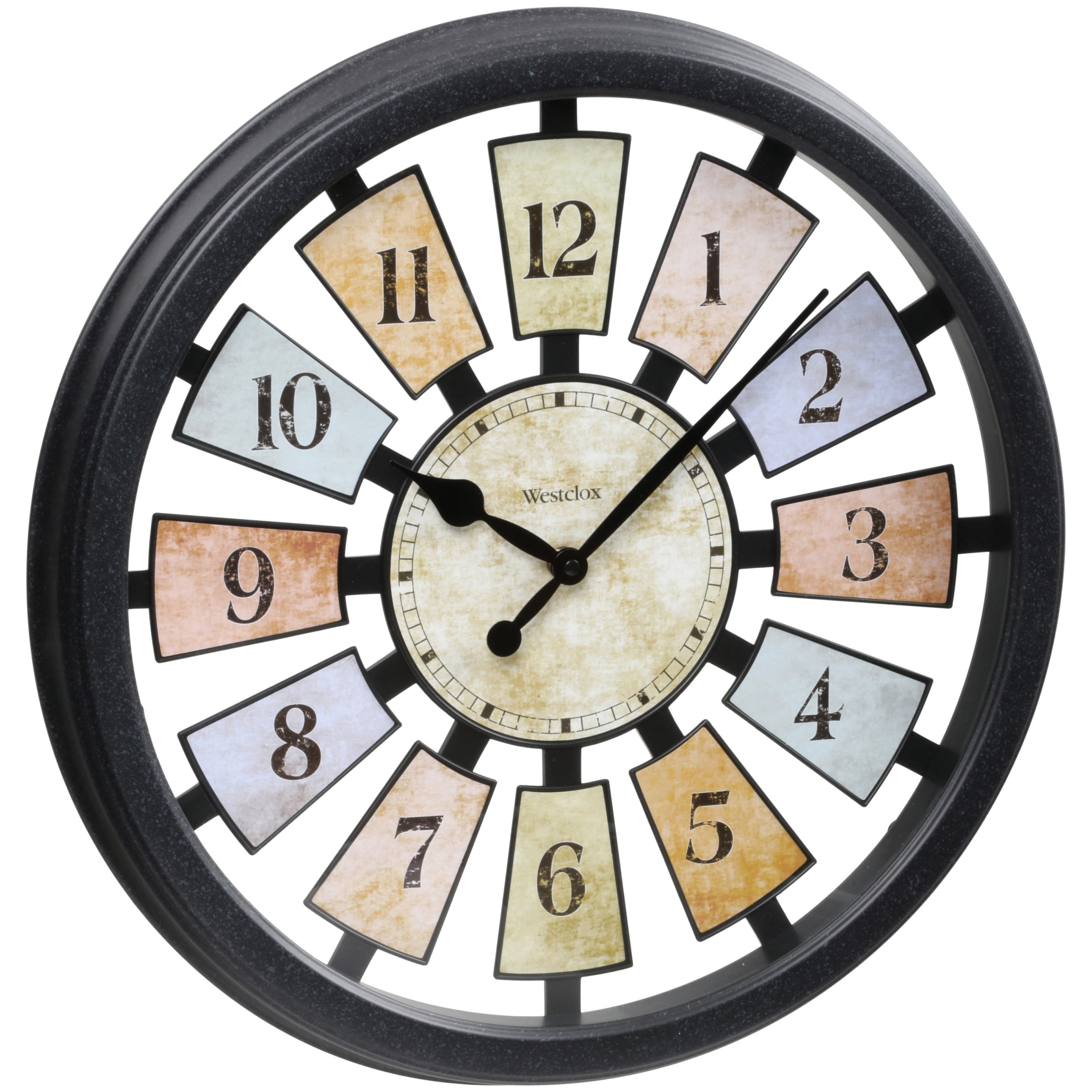 Westclox 18.5" Multi Colored Panel Wall Clock - Walmart.com