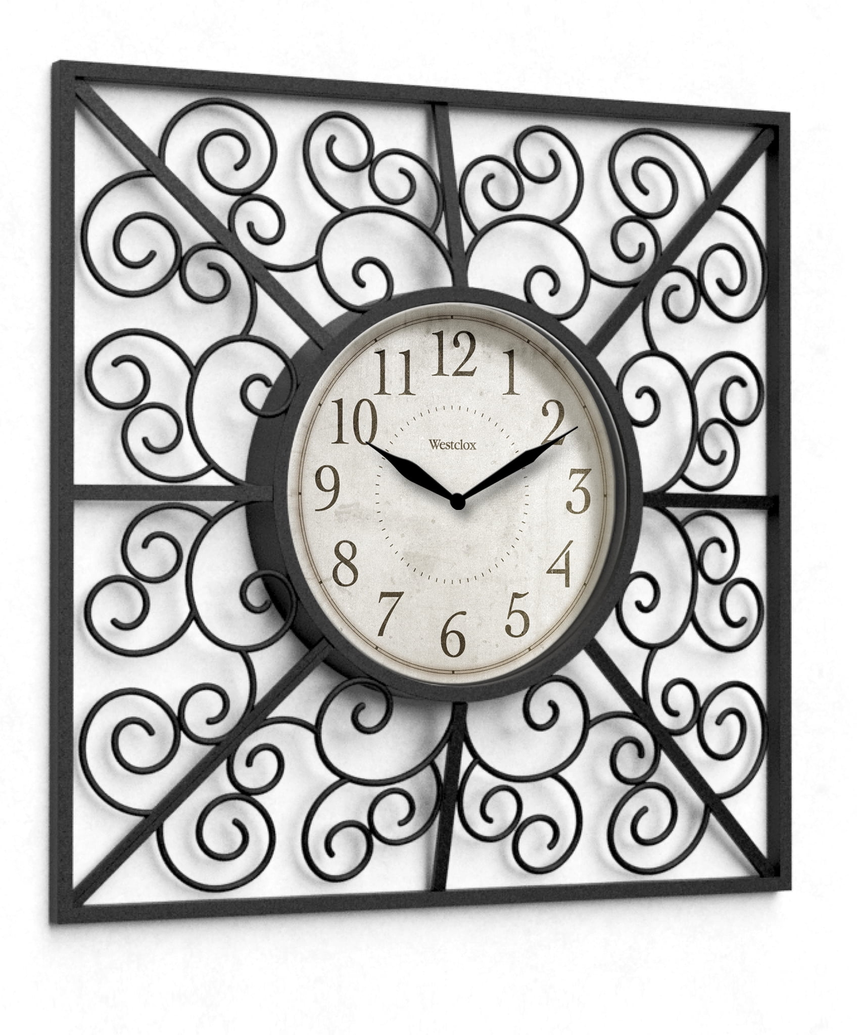Westclox 20" Open Wall Clock with Swirls, , 20W x 20H x 1.82D In ...