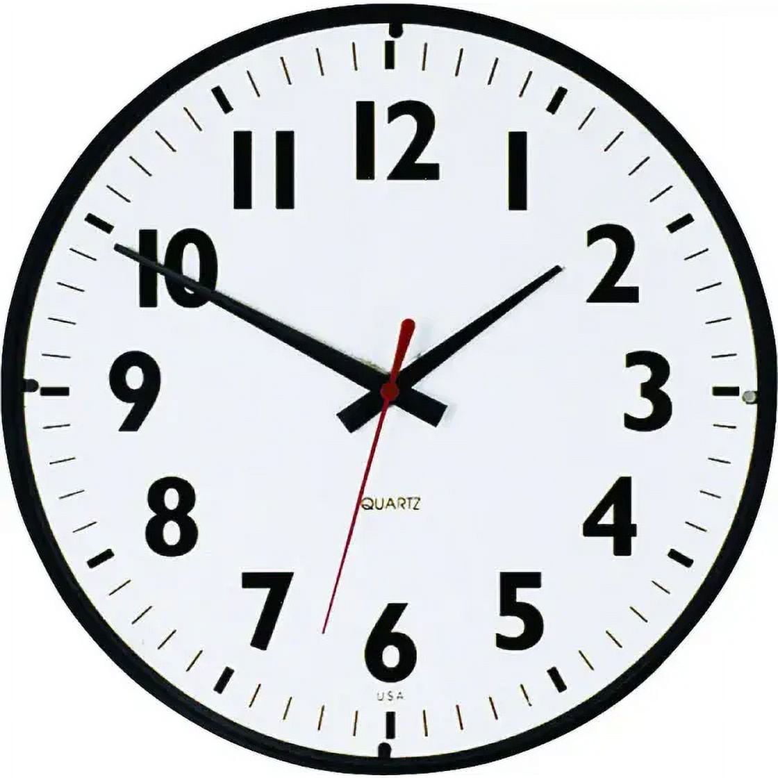 Westclox 32067 Clock, Round, Black Frame, Plastic Clock Face, Analog ...