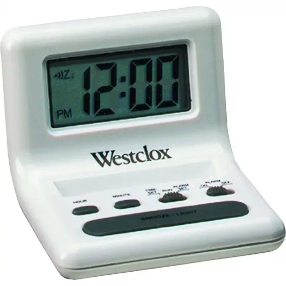 Westclox 47538A White Celebrity Glo-Clock.8 Inch LCD, Each - Walmart.com