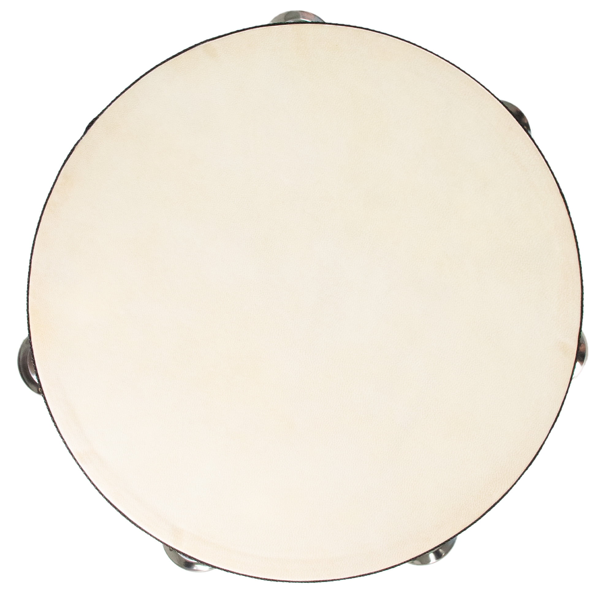 Westco 10" Wooden Tambourine with Natural Skin Head & Satin Finish ...