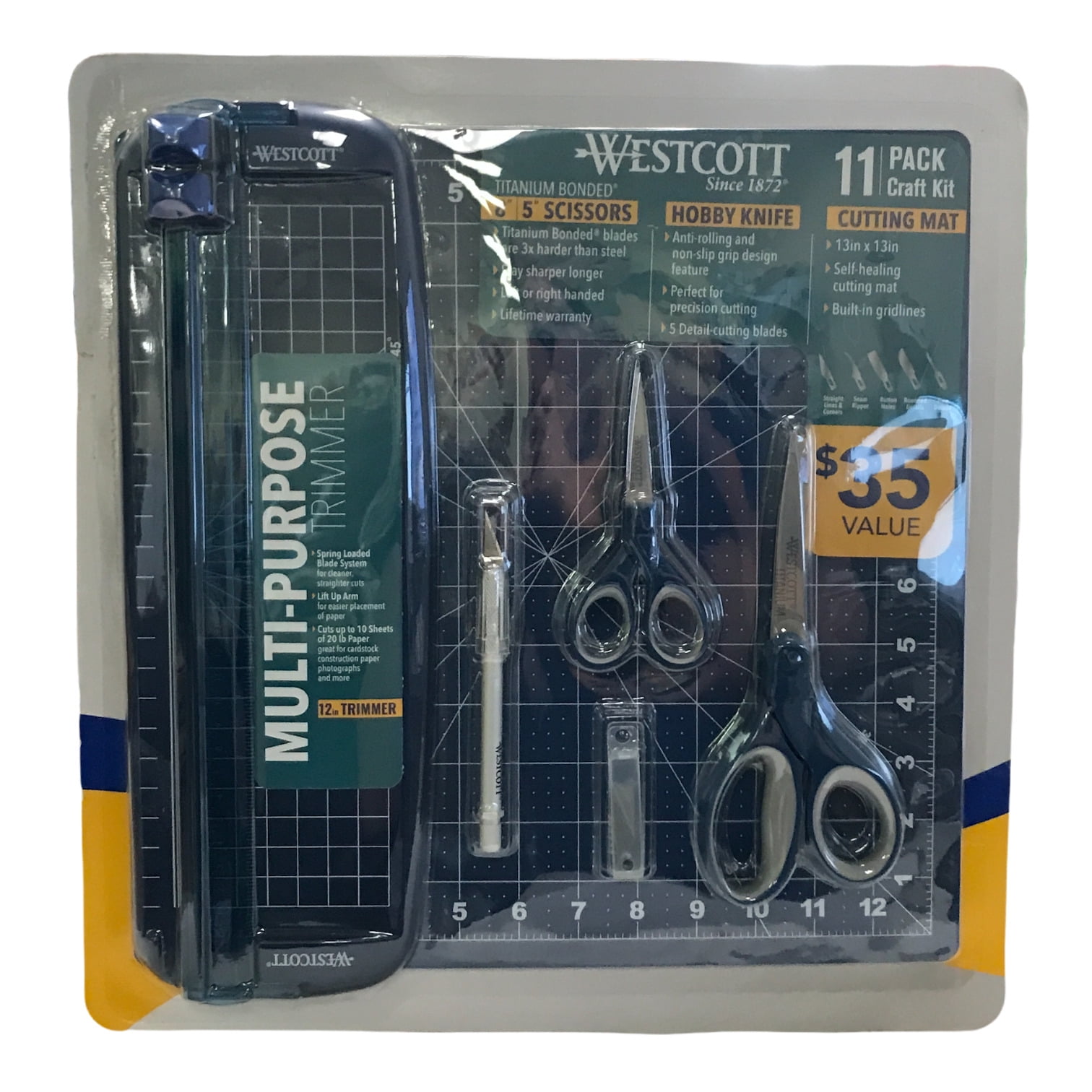 Westcott 11-Pc. Precision Tools and Supplies Craft Kit with Measure and ...