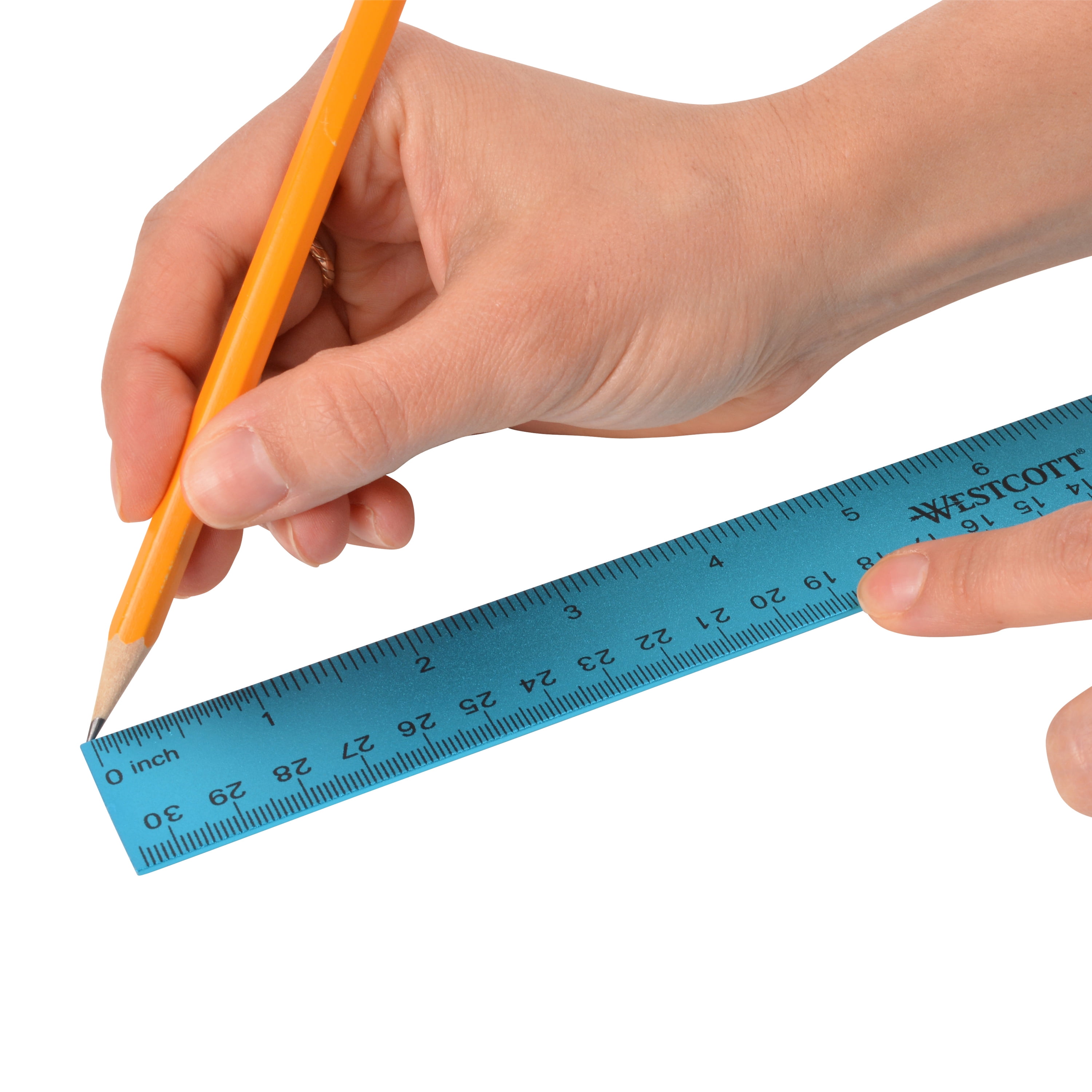 Westcott 12" Anodized Aluminum Ruler, Blue - Walmart.com