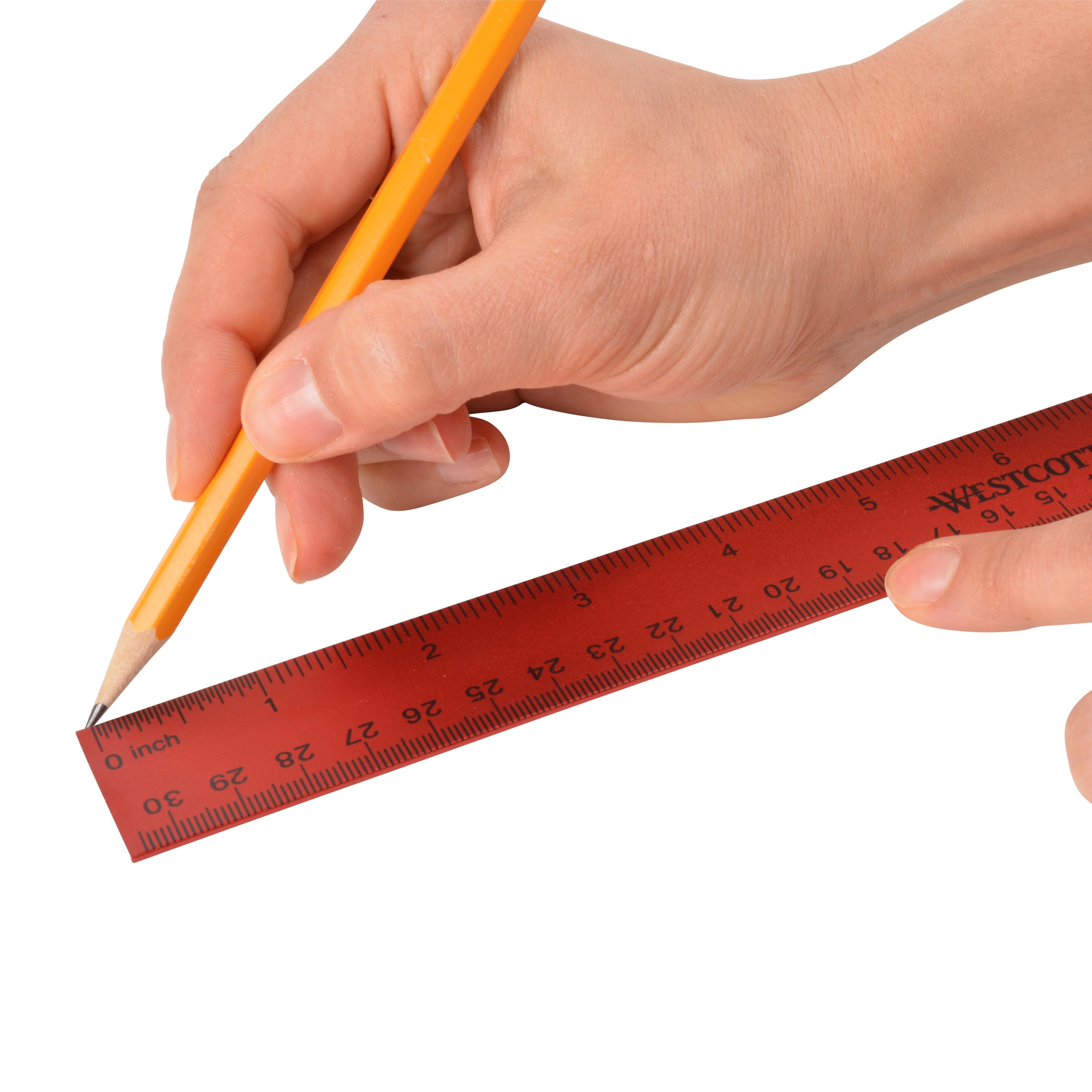 Westcott 12" Anodized Aluminum Ruler, Silver - Walmart.com