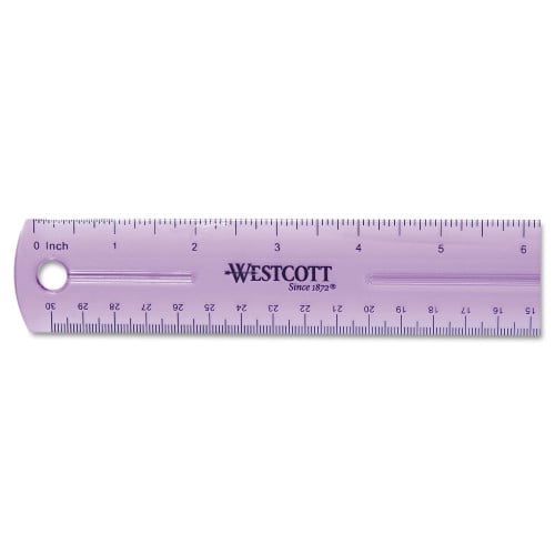 Westcott 12" Jewel Colored Ruler, Standard/Metric, Plastic, Each ...