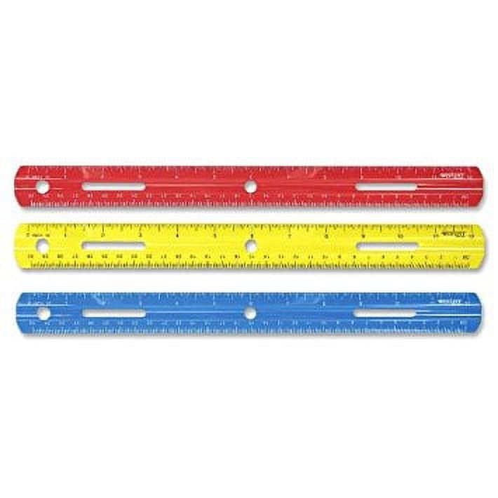 Westcott 12" Plastic Ruler, 1 Each, Bulk - No, Red, Yellow or Blue ...