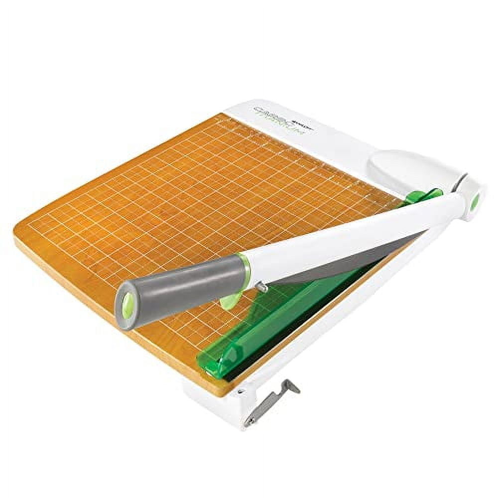 Westcott 16874 ‎15-Inch CarboTitanium Wood Base Guillotine Paper Cutter ...