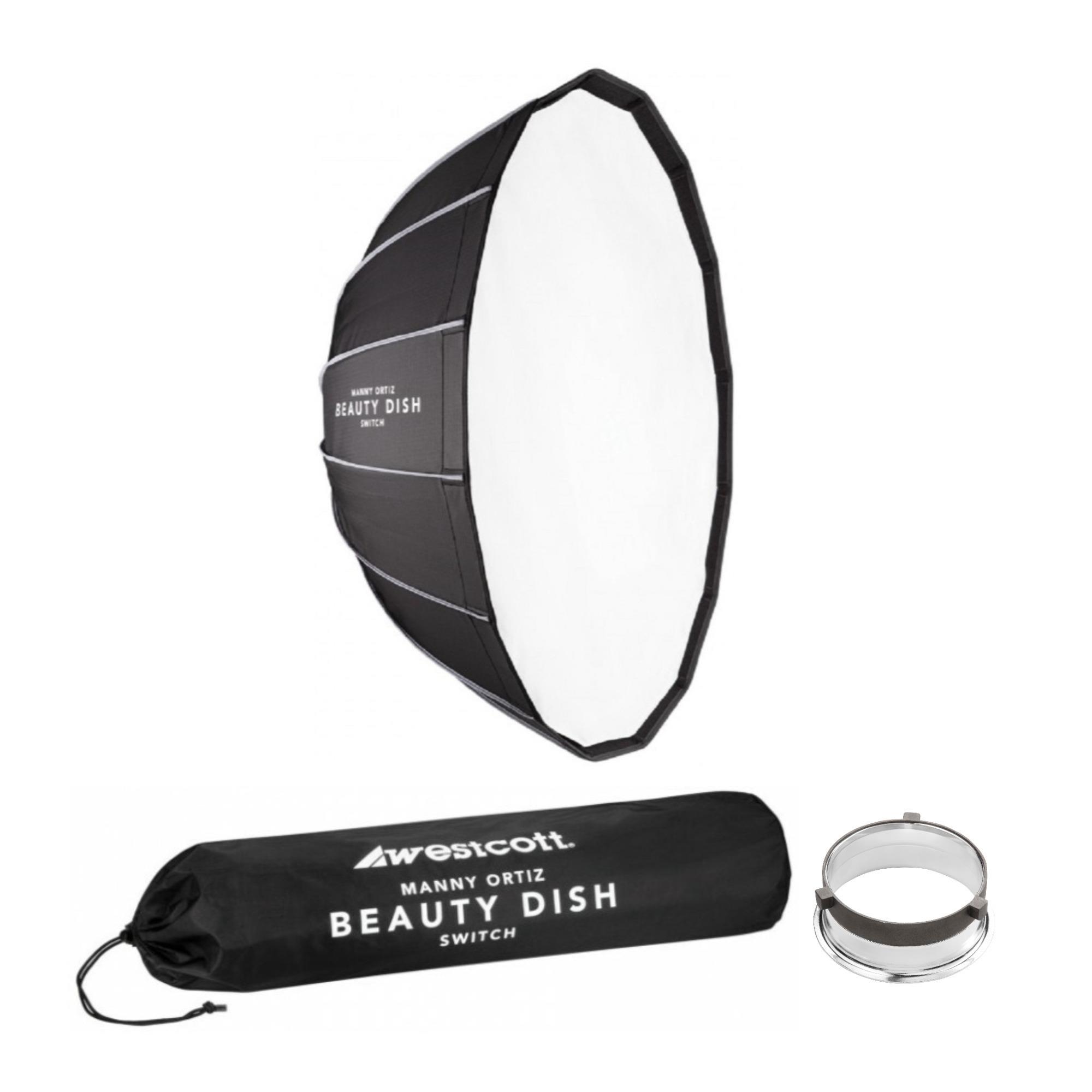 Westcott 36-Inch Beauty Dish Switch (White Interior) Bundle with Rapid ...