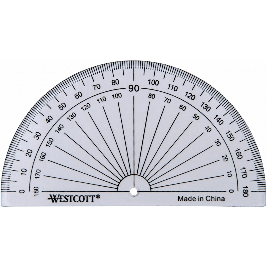 Westcott 4" Plastic Protractor - 1 Each - Walmart.com