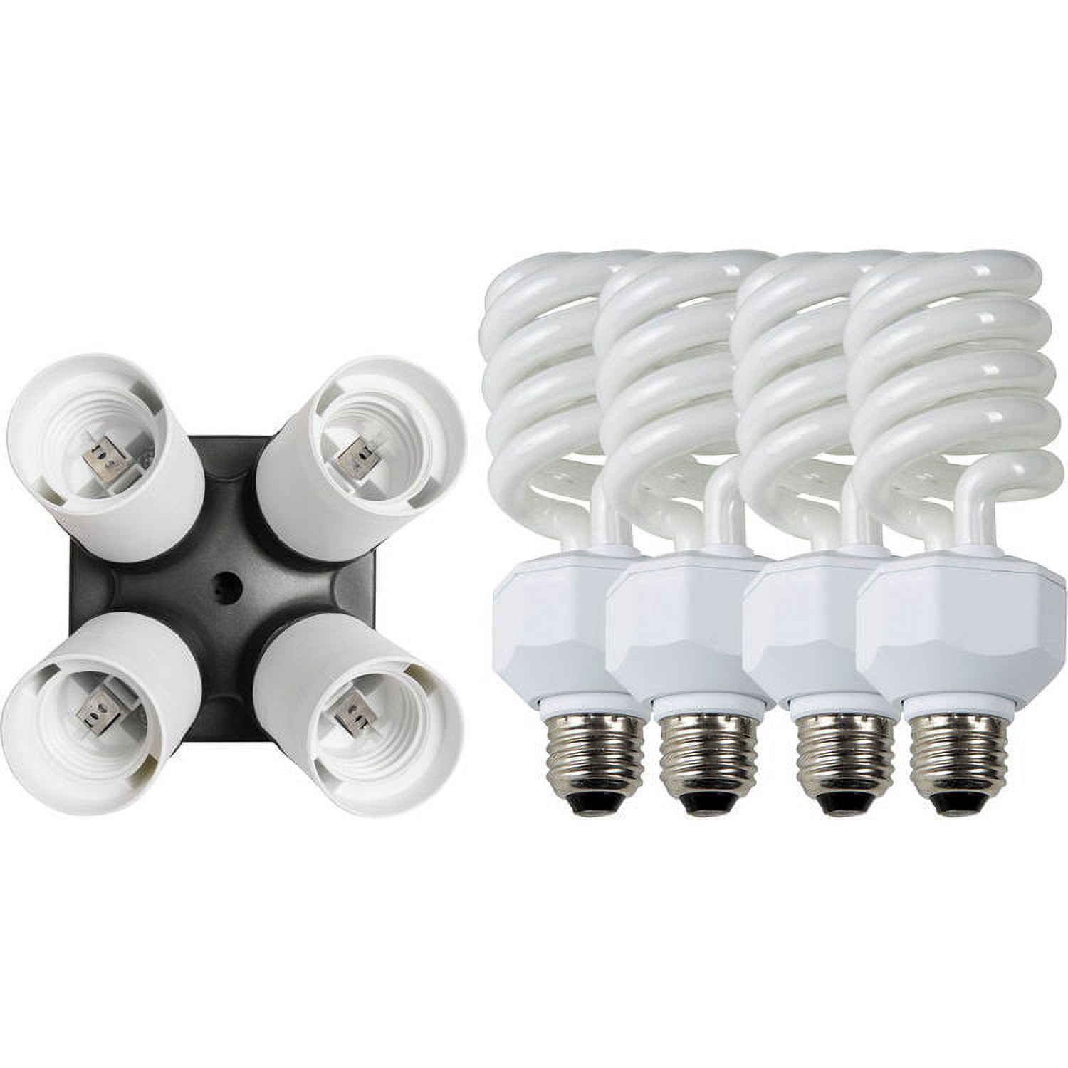Westcott 4 Socket Adapter Kit with Daylight Fluorescent Lamps - Walmart.com