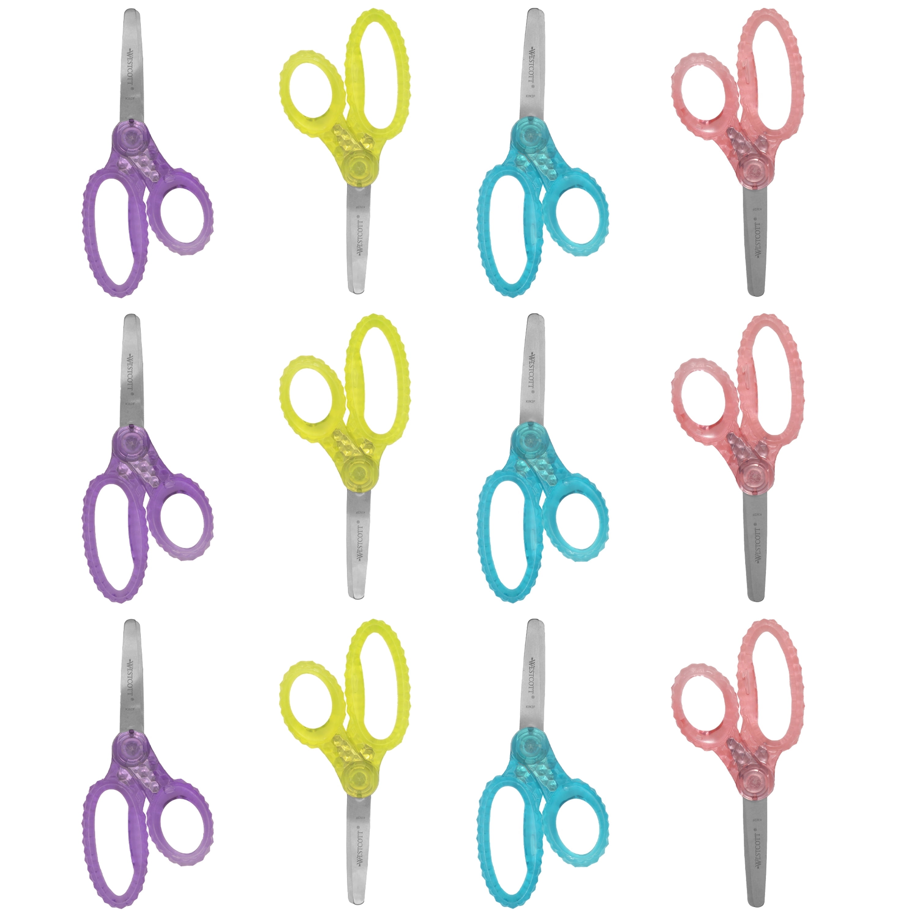 Westcott 5" GEM Crystal Covered Safety Scissors, Blunt-Tip for Kids ...