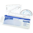 Westcott 5 Piece Geometry Set in Pouch, Blue and Gray, Math Tool Kits ...