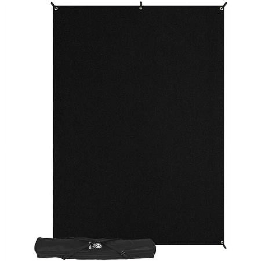 Westcott 5 x 7' Black X-Drop Backdrop Kit, with X-Drop Stand and Travel ...