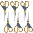 Westcott 8-Inch Titanium Non-Stick Scissors Set, Long-Lasting Blades, 6 ...
