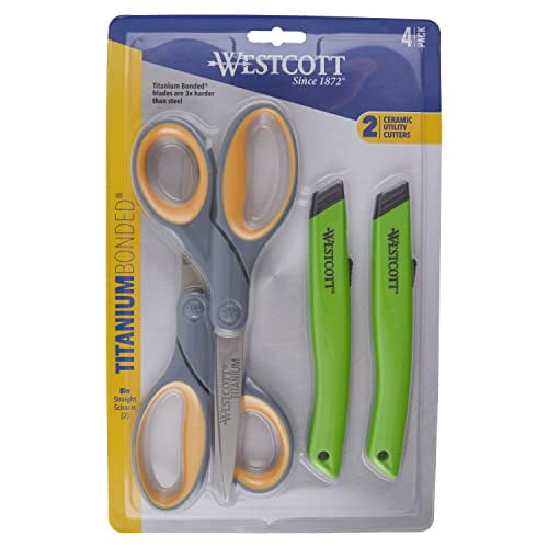Westcott 8" Titanium Bonded Scissor Ceramic Cutter 4pk (17994 ...