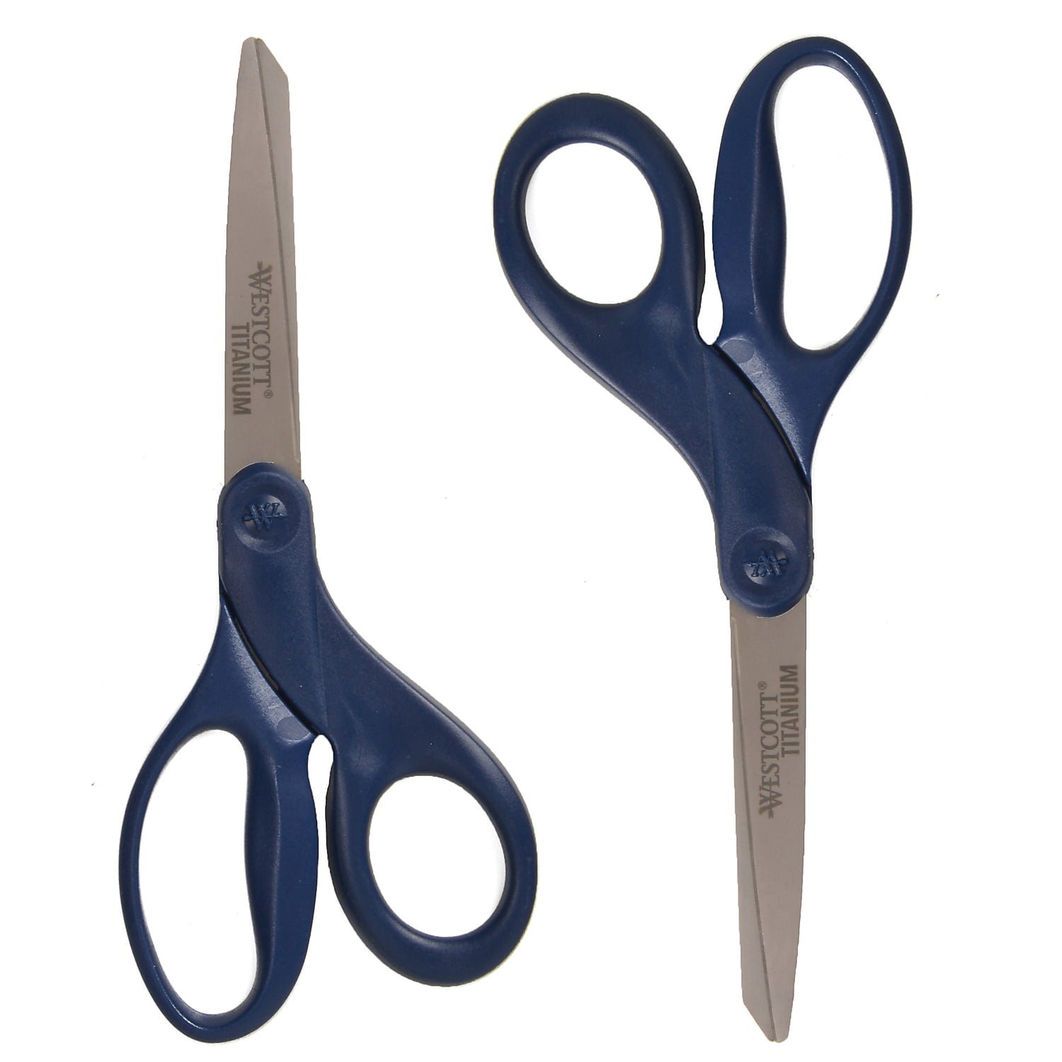 Westcott 8" Titanium Heavy-Duty Scissors, Blunt Tip, Navy, Safety ...