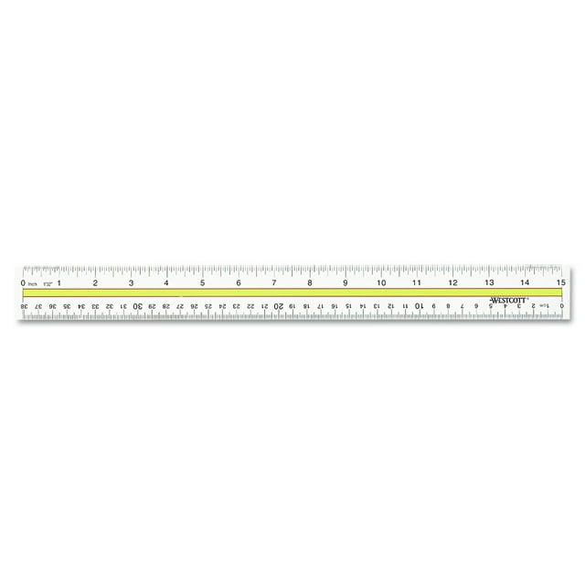 Westcott Acrylic Data Highlight Reading Ruler With Tinted Guide, 15 ...