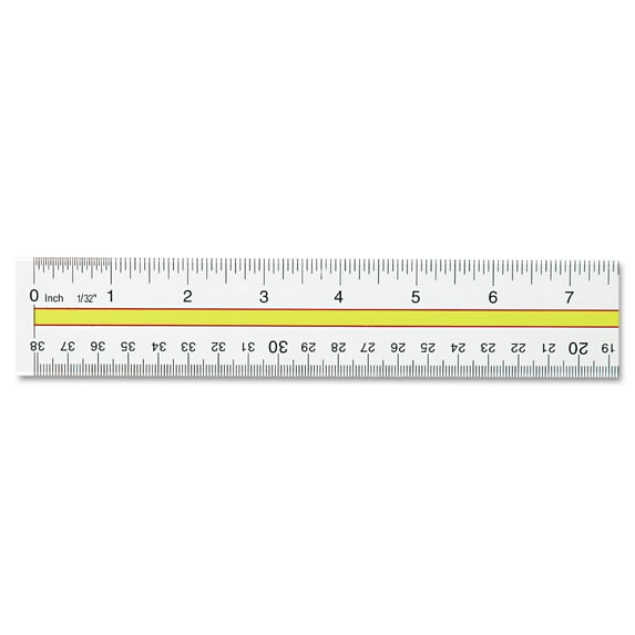Westcott Acrylic Data Highlight Reading Ruler With Tinted Guide, 15 ...
