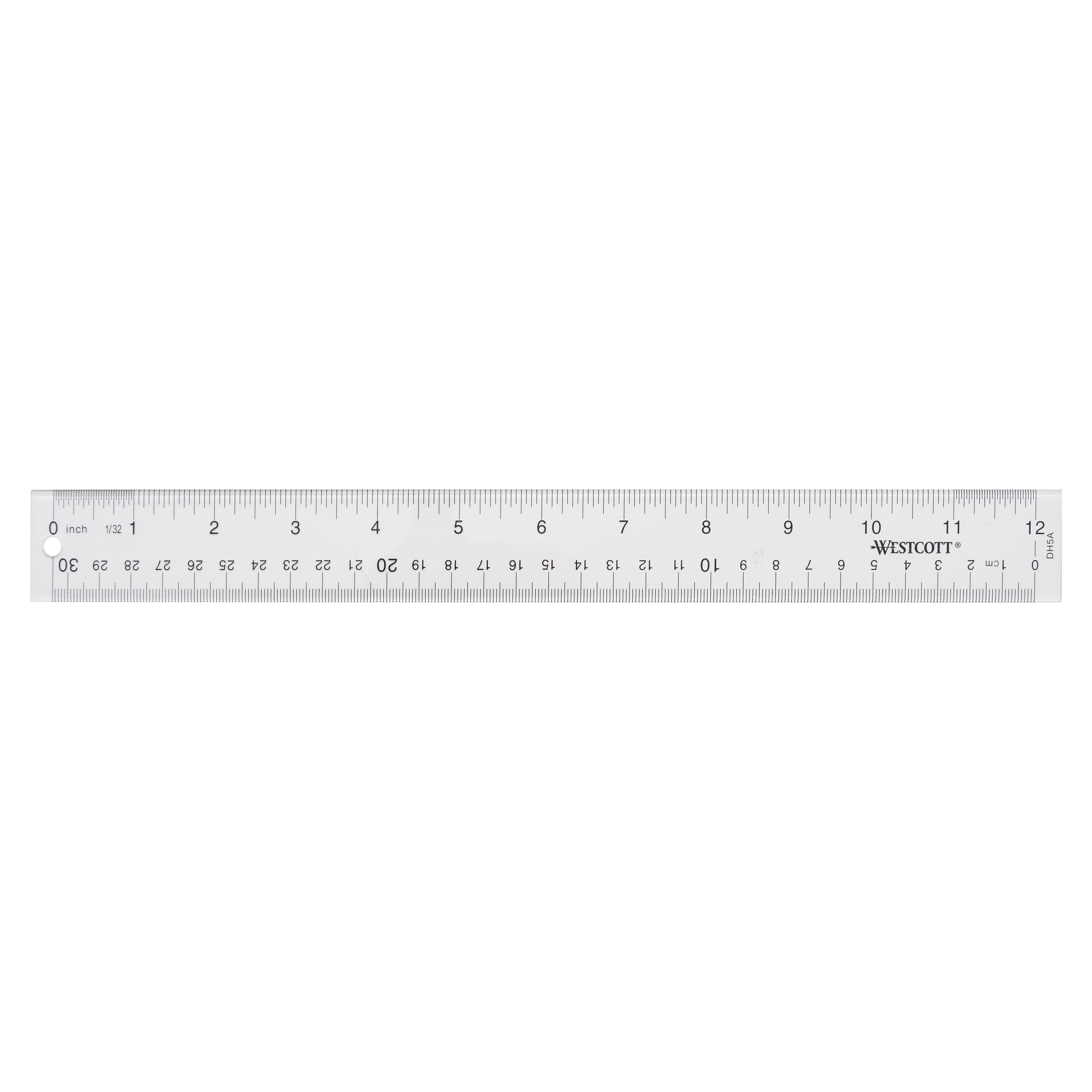 Westcott Acrylic Standard Ruler, 12", Metric, Imperial, Clear, for ...