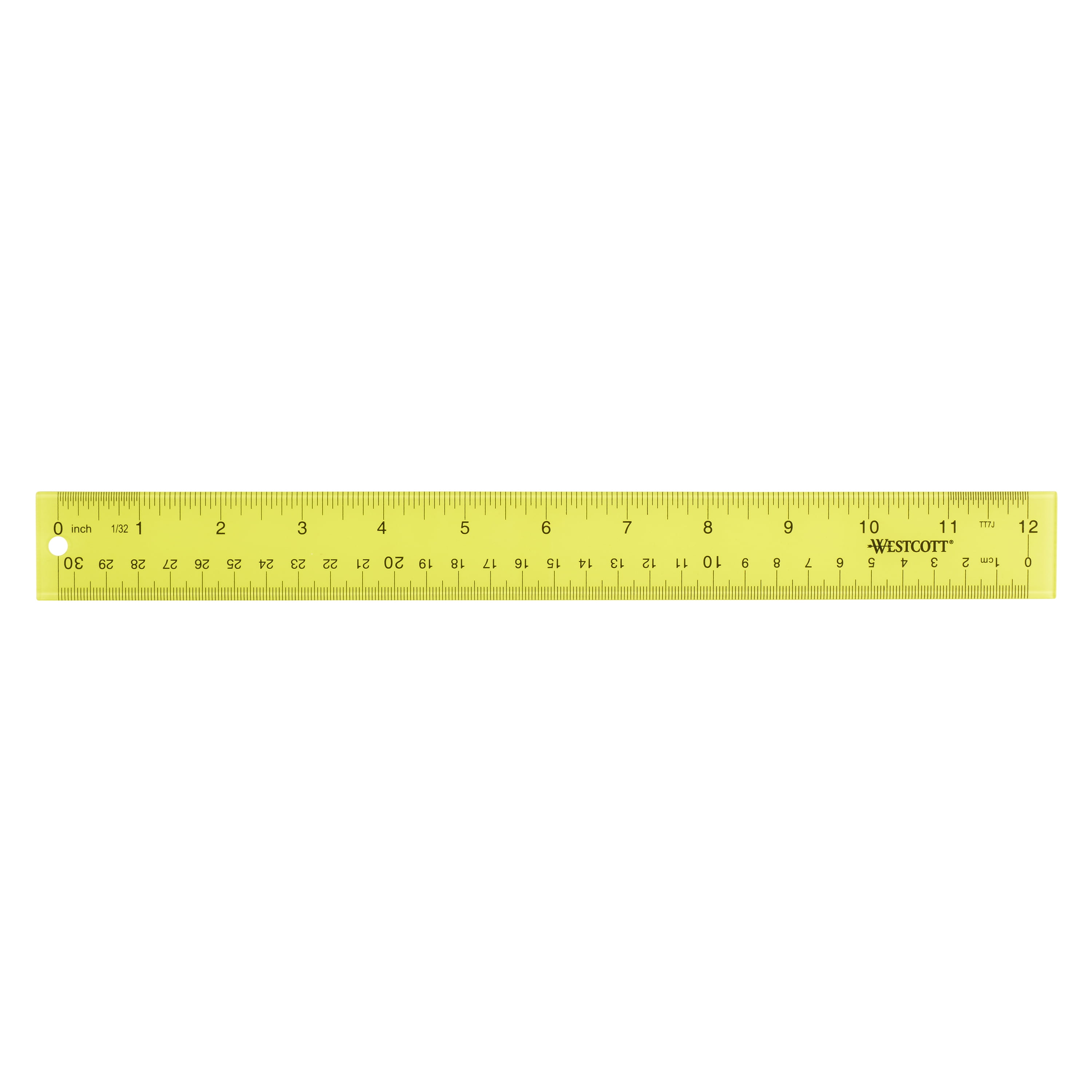 Westcott Acrylic Ruler, 12", Metric, Imperial, Multi-Color, for Office ...